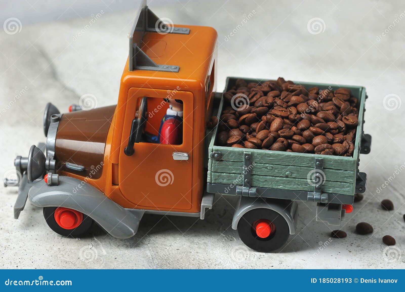 Coffee Beans in a Toy Dump Truck Stock Image - Image of seed, small ...