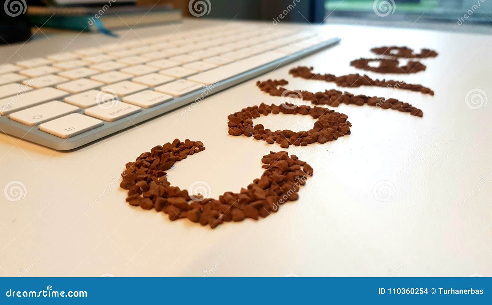 Coffee beans and keyboard stock photo. Image of coffee - 110360254