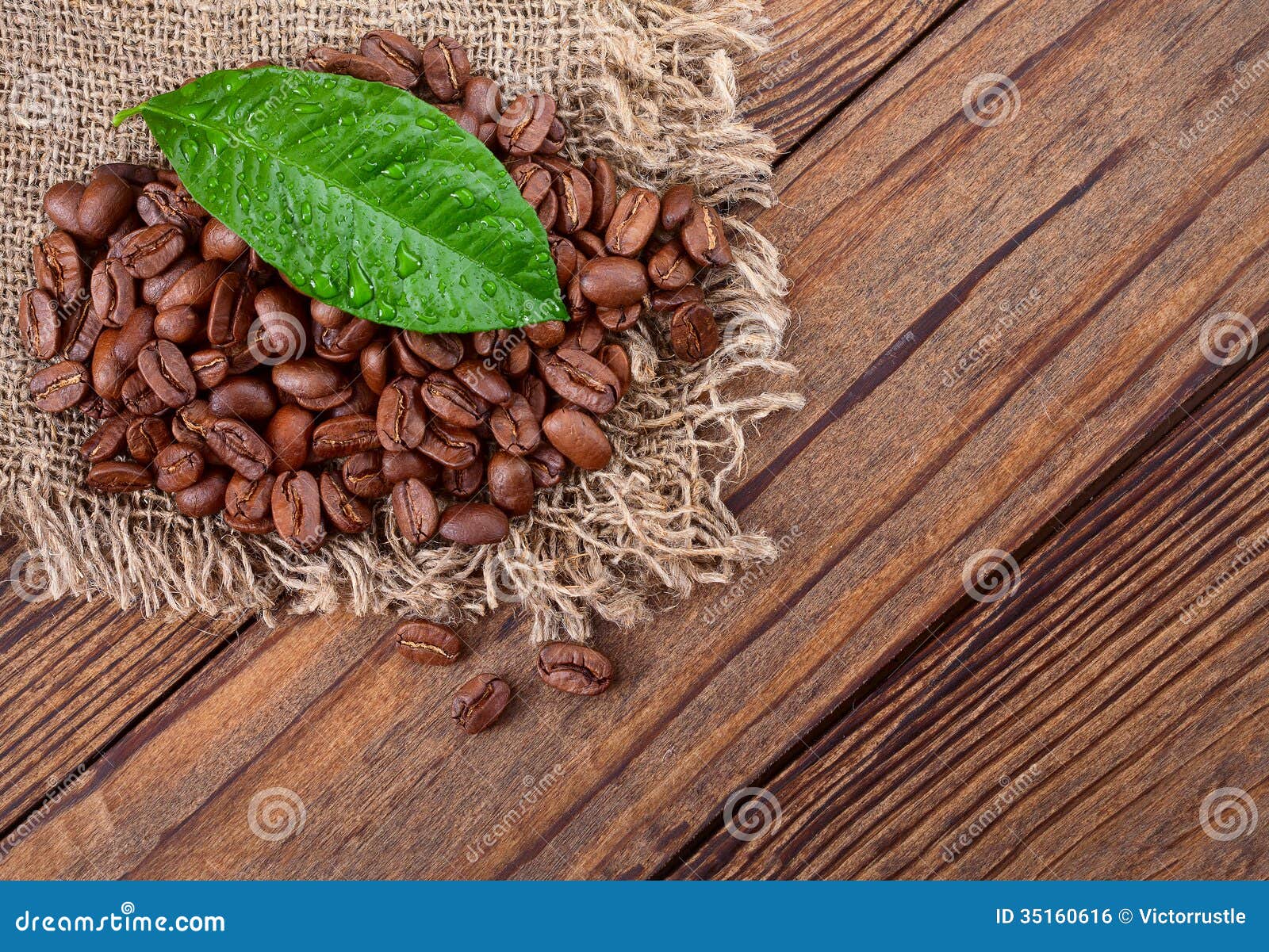 Coffee Beans on Wood Texture Stock Photo - Image of heart, love: 35160616