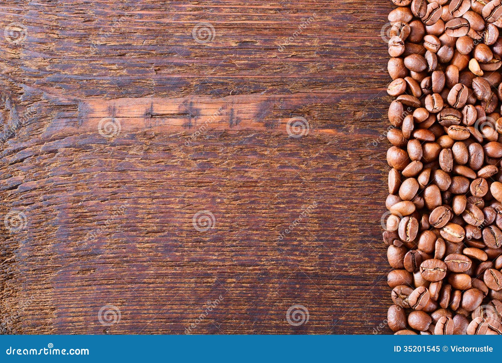 Coffee Beans on Wood Texture Stock Image - Image of espresso, coffee ...