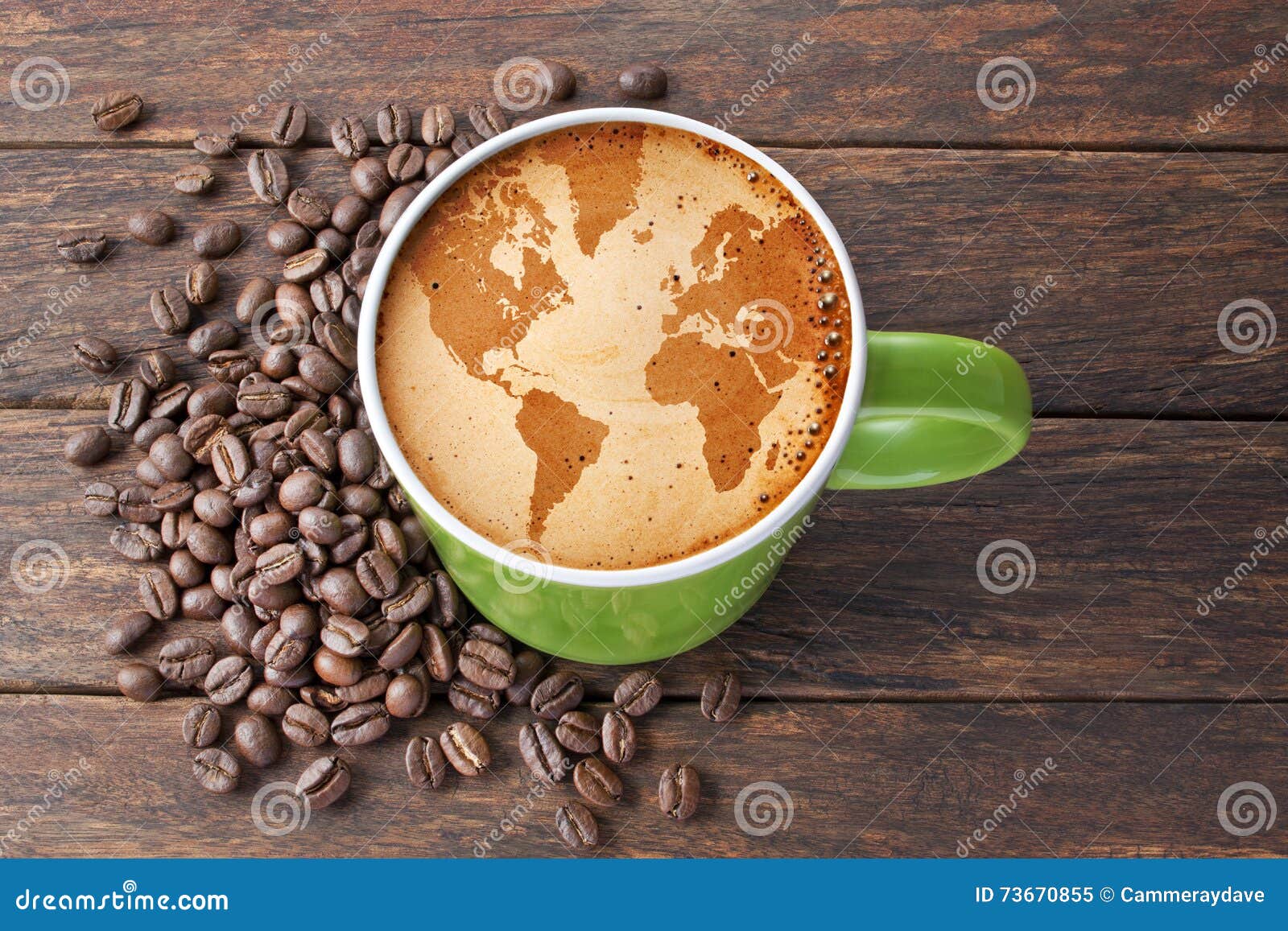 Coffee World Map Stock Photography | CartoonDealer.com #22200668