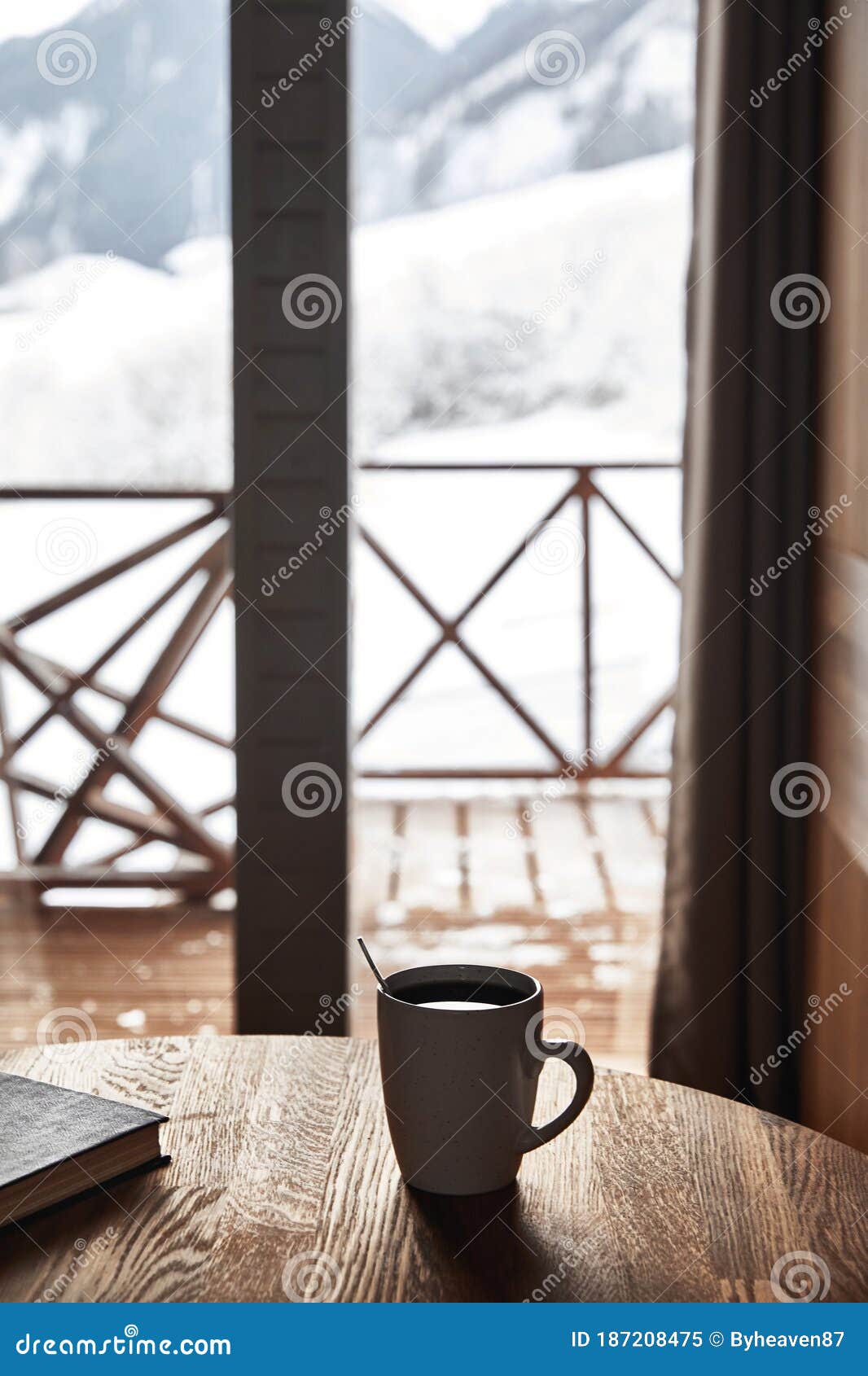 Coffee with Beautiful Mountain View Stock Image - Image of mountain ...