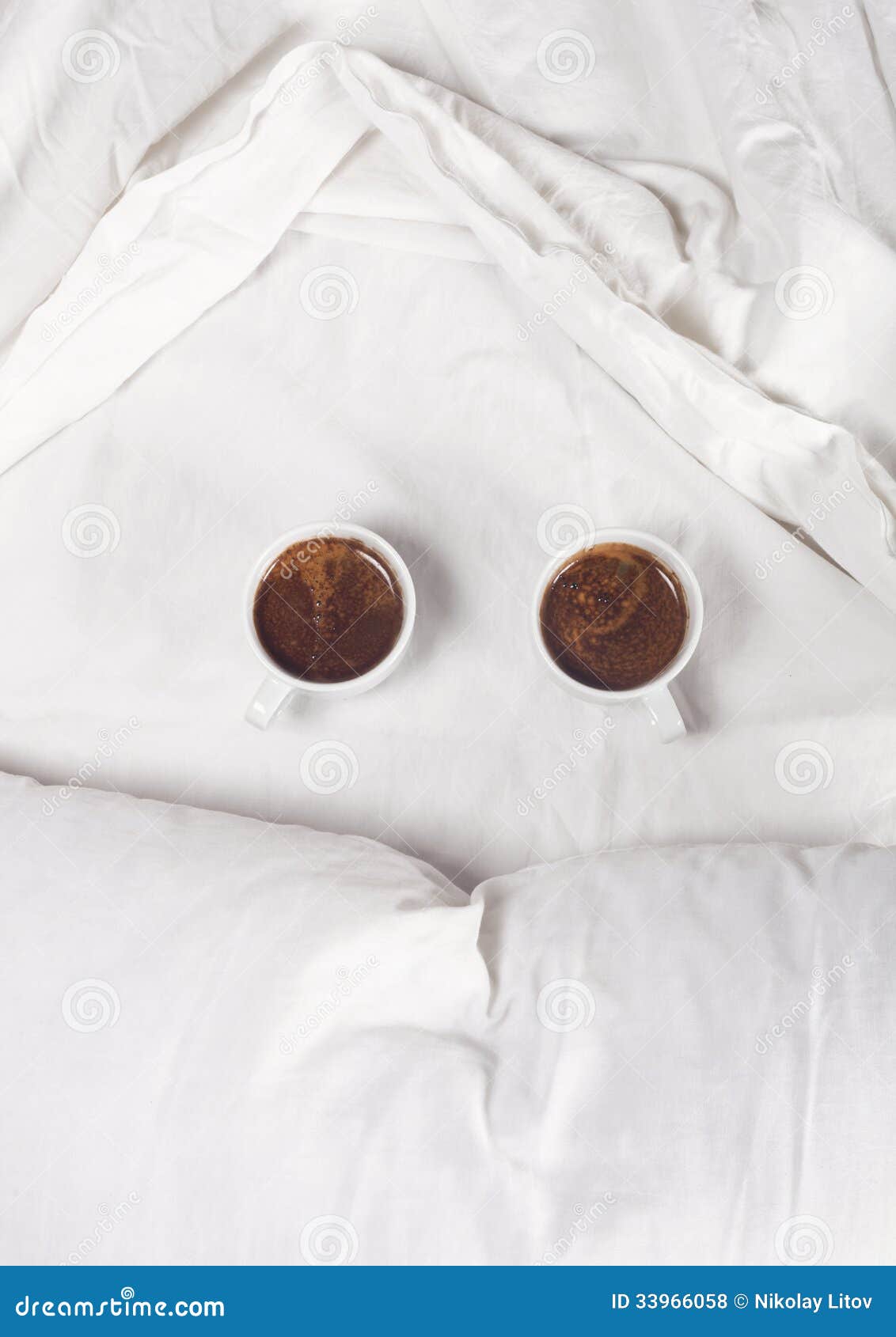 Coffee in Bed stock photo. Image of smiling, wellbeing - 33966058