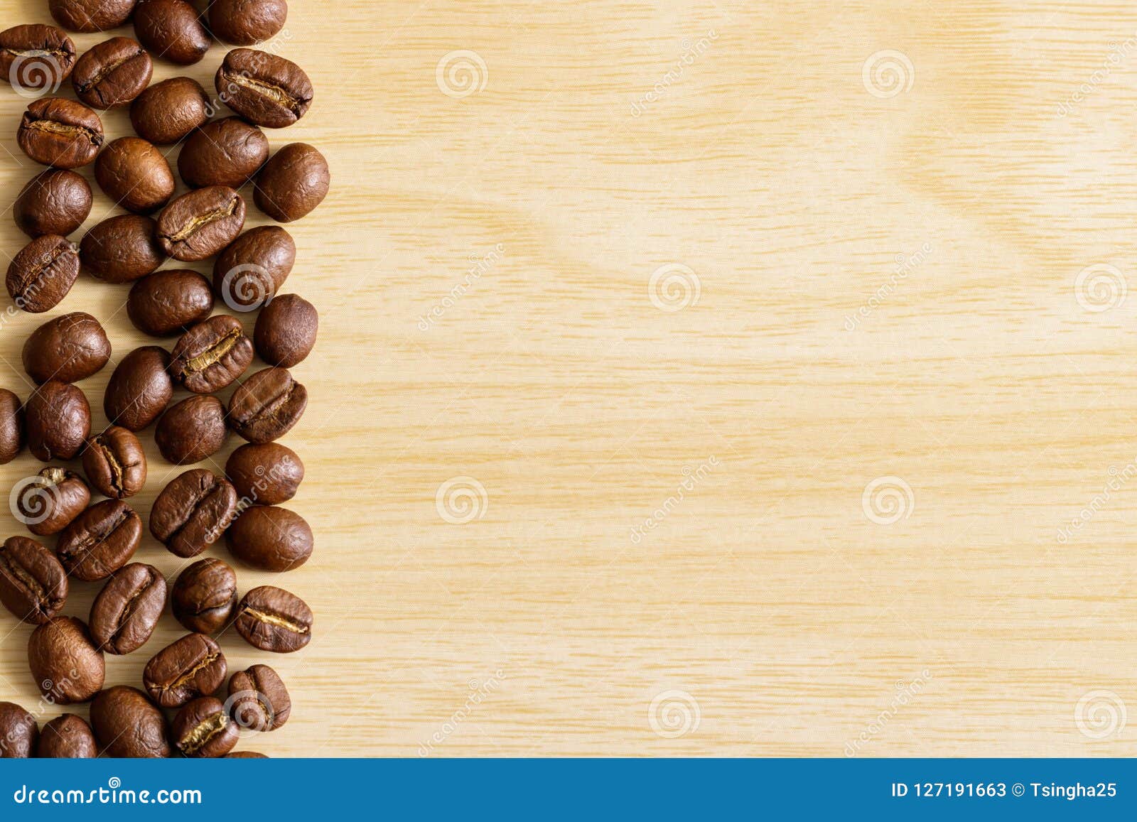 Coffee Beens on Wood Background Stock Image - Image of roast, grind ...