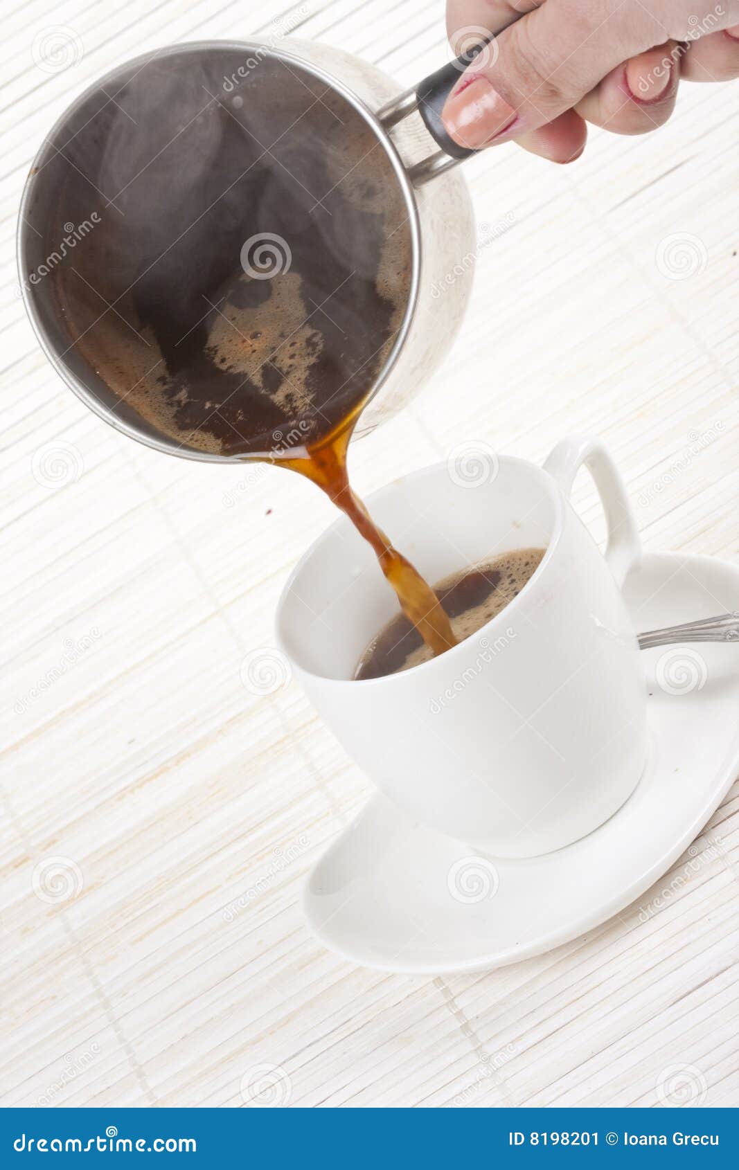 Coffee being poured stock image. Image of pour, coffe - 8198201