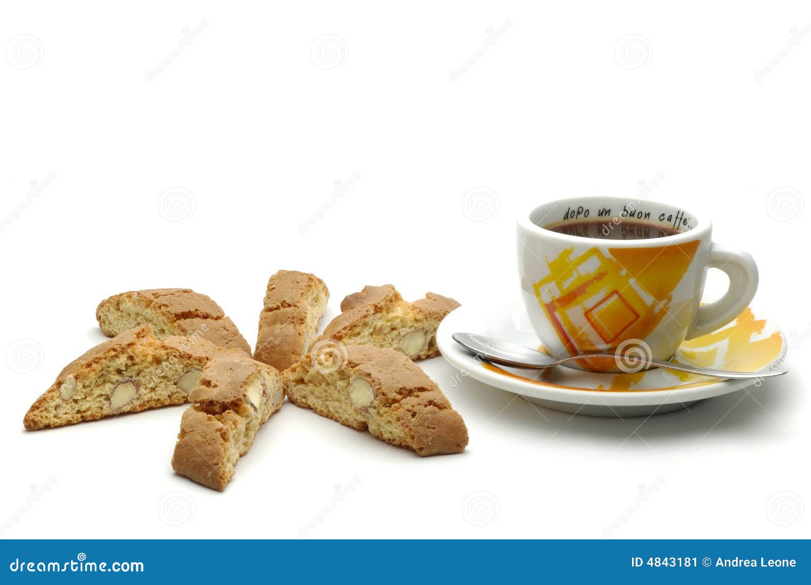 Coffee & Biscuits stock image. Image of almond, brown - 4843181