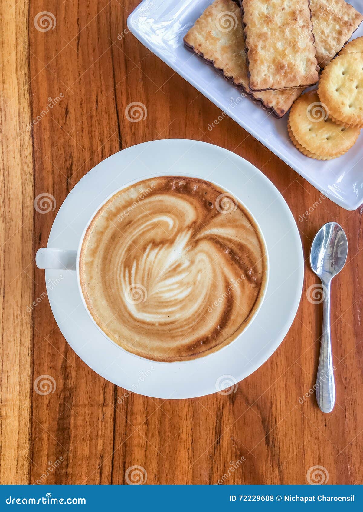 Coffee and Biscuits stock photo. Image of edible, latte - 72229608