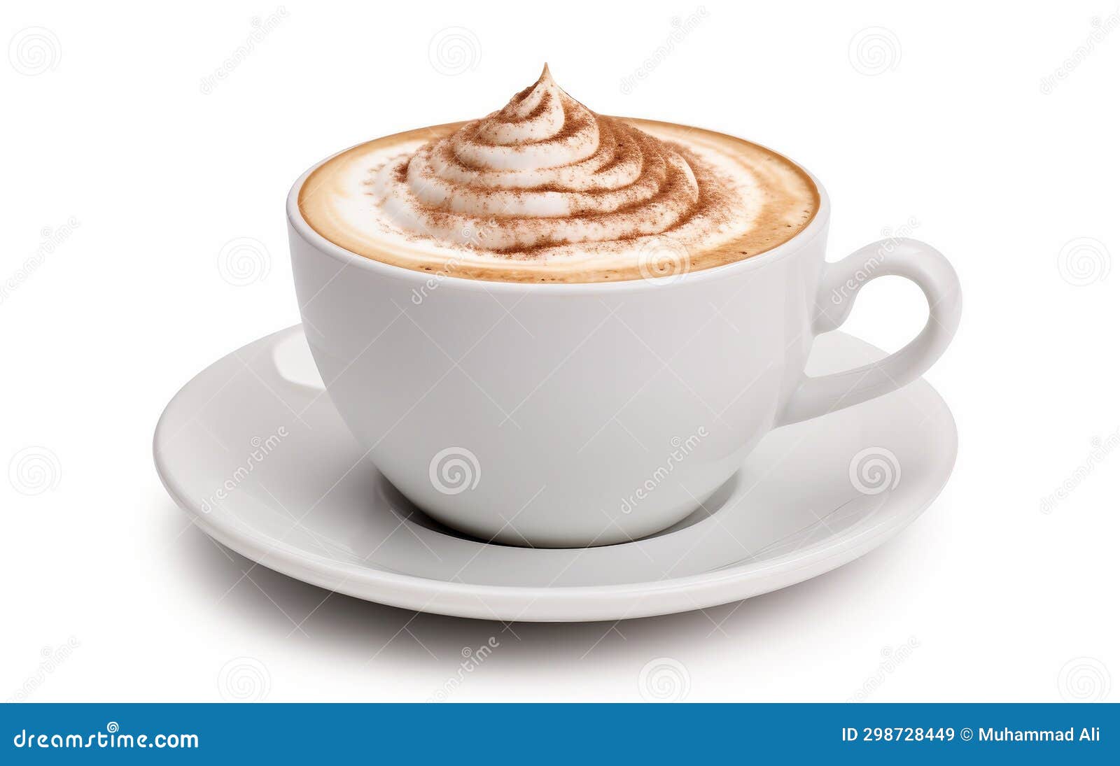 Coffee Bliss in a Cup on White Background Stock Illustration ...