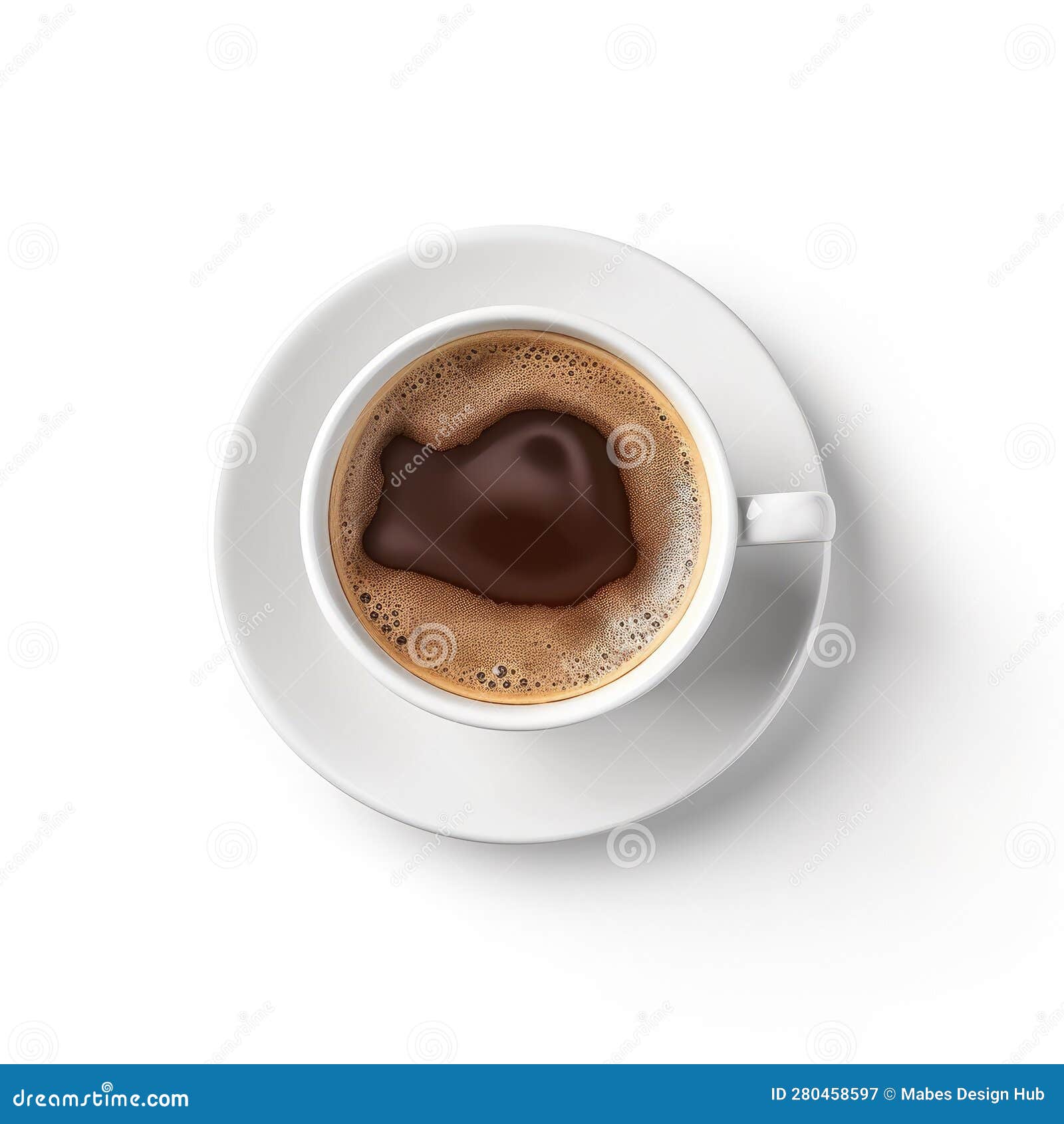 Coffee Bliss: Isolated Coffee Cup on White Background Stock ...