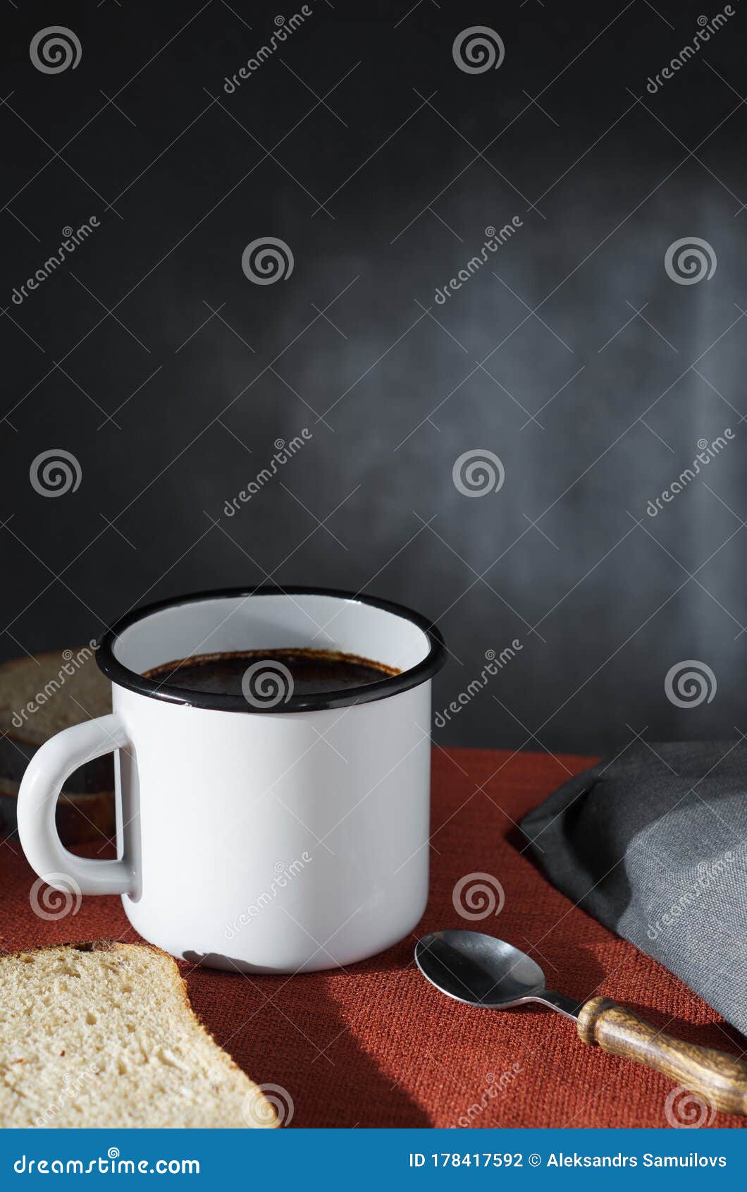 Coffee and bread stock photo. Image of caffeine, delicious - 178417592