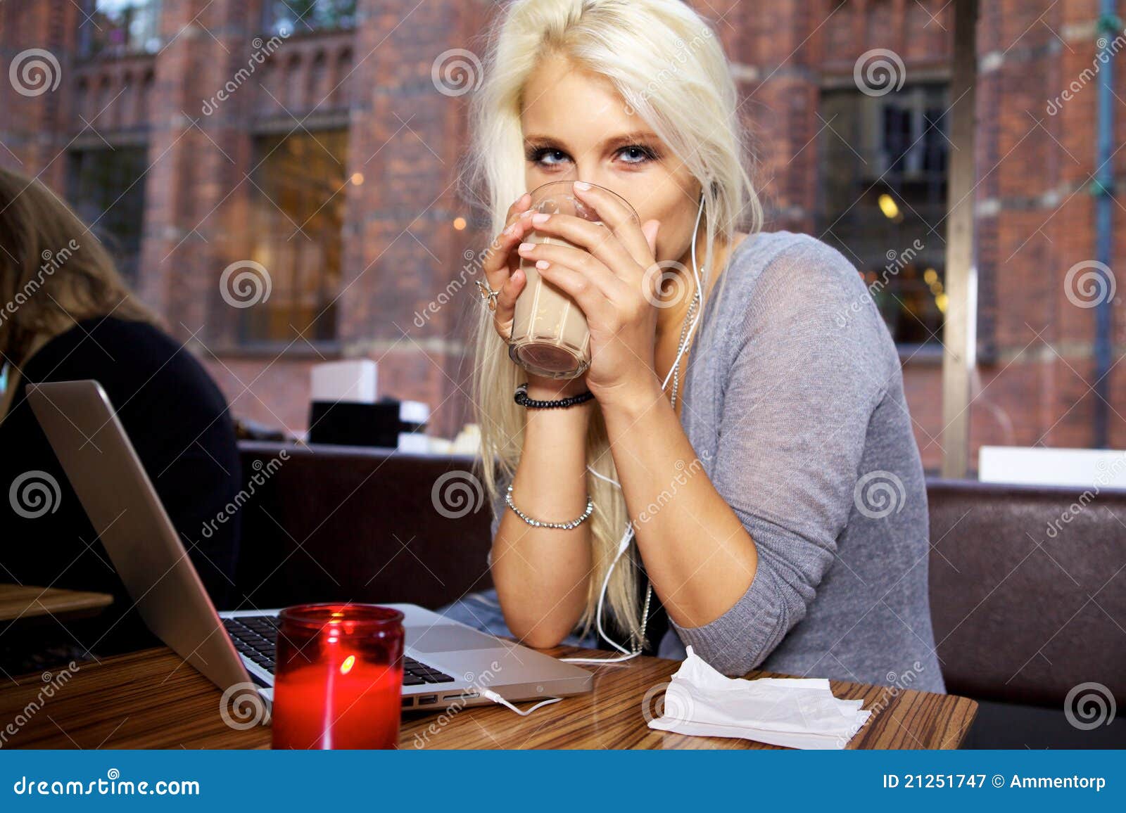 Coffee break! stock image. Image of cute, caucasian, cafe - 21251747