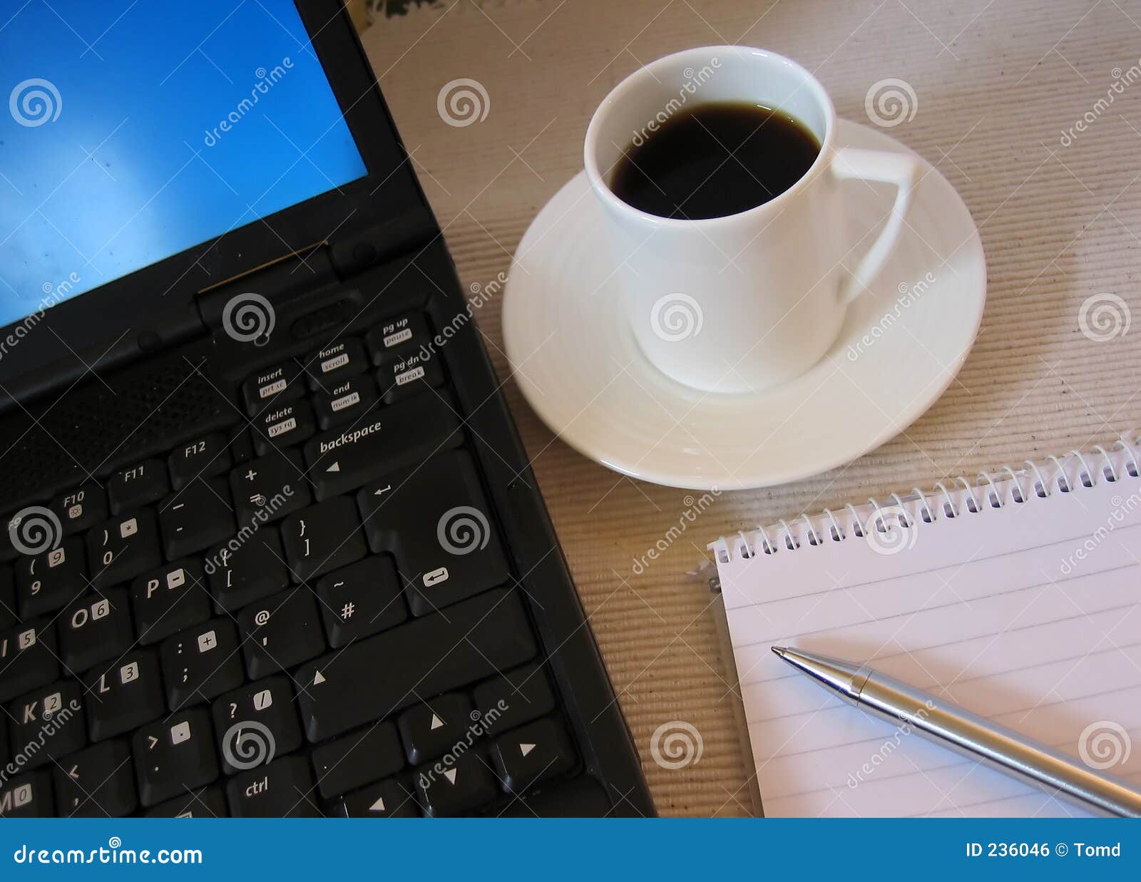 Coffee break stock photo. Image of jotter, business, work - 236046