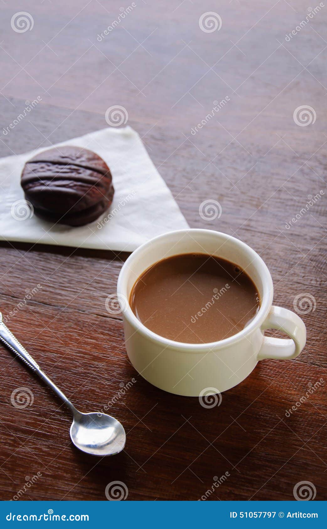 Coffee break with bakery stock image. Image of biscuit - 51057797