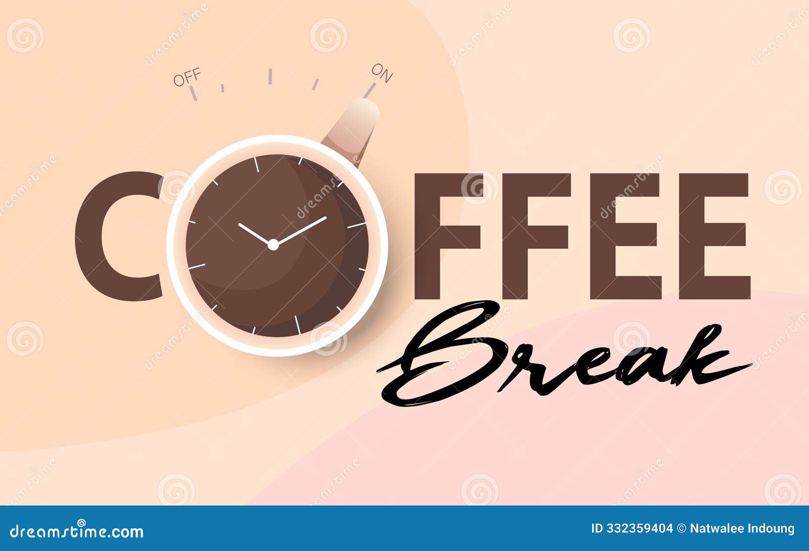 Coffee Break. Banner, Poster. Coffee Pot and Cup. Coffee Background ...
