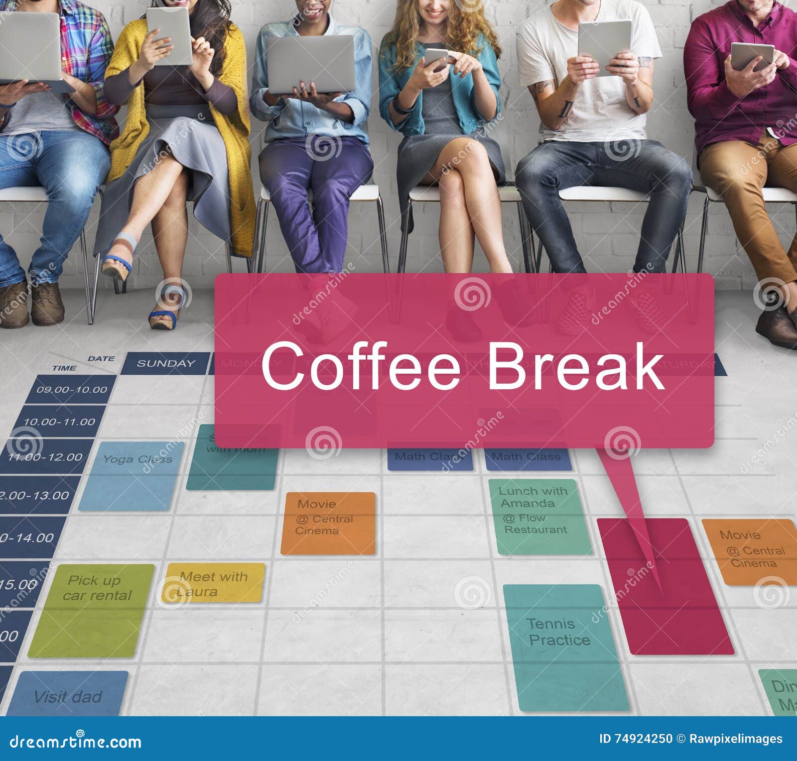 Coffee Break Beverage Cafe Drinking Enjoyment Concept Stock Photo ...