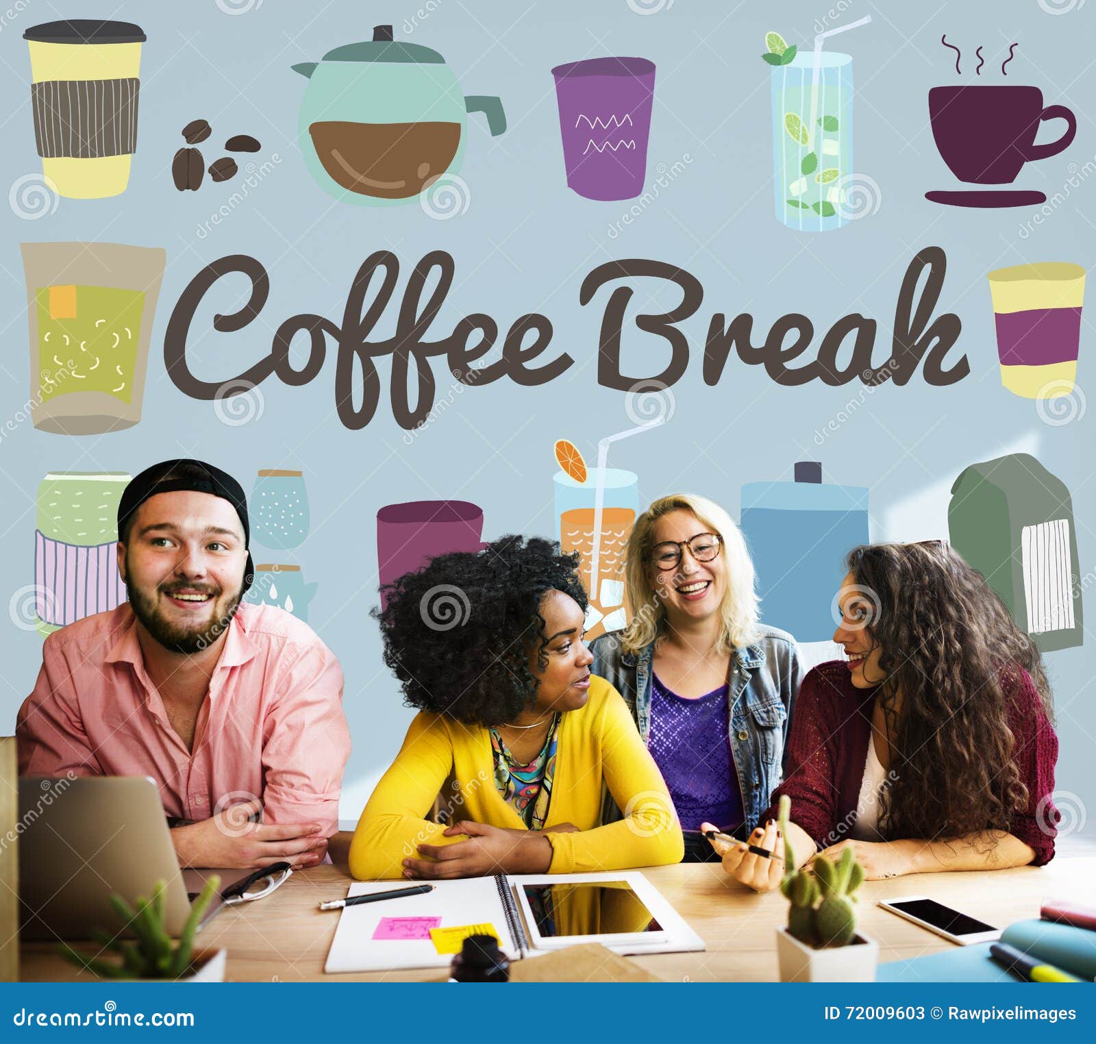 Coffee Break Beverage Pause Relaxation Casual Concept Stock Image ...