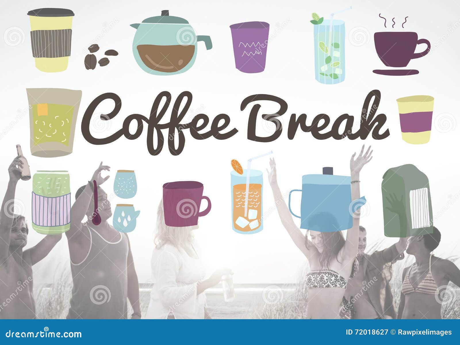 Coffee Break Beverage Pause Relaxation Casual Concept Stock Image ...