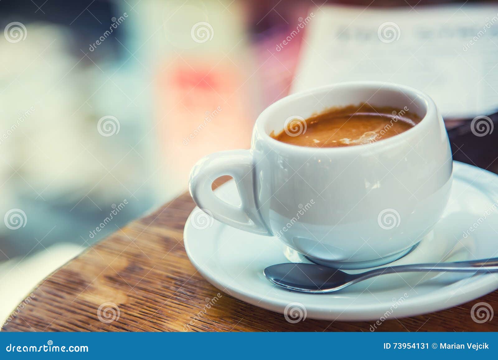 Coffee Break Business. Cup of Coffee Mobile Phone and Newspaper Stock ...