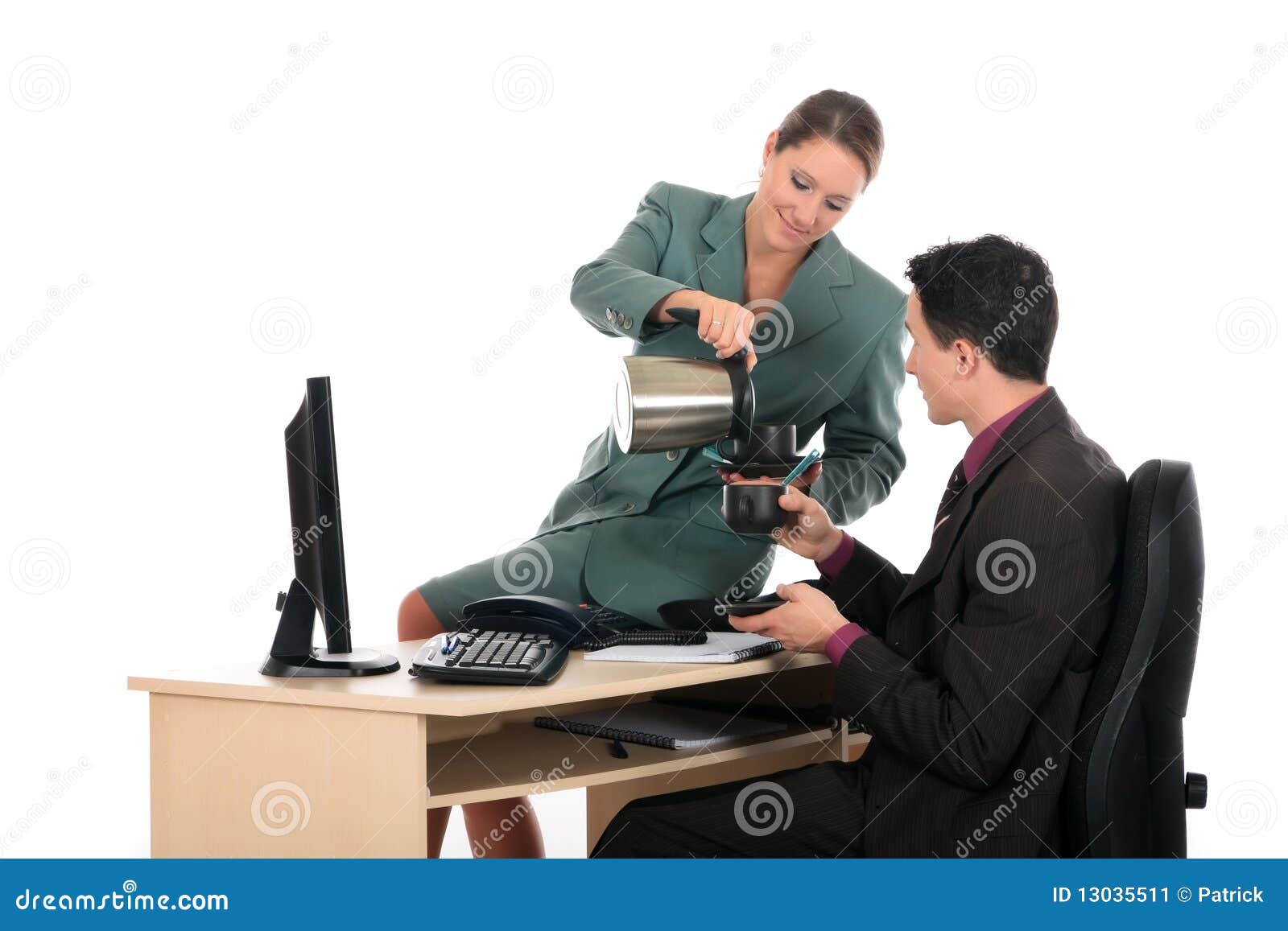 Coffee Break Business Office Stock Image - Image of nutrition, computer ...