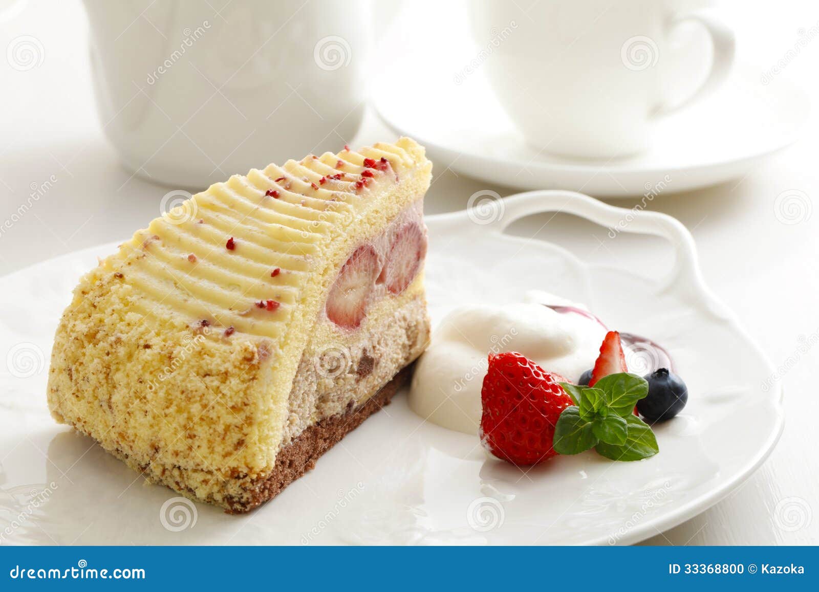 Coffee break in the cake stock photo. Image of afternoon - 33368800