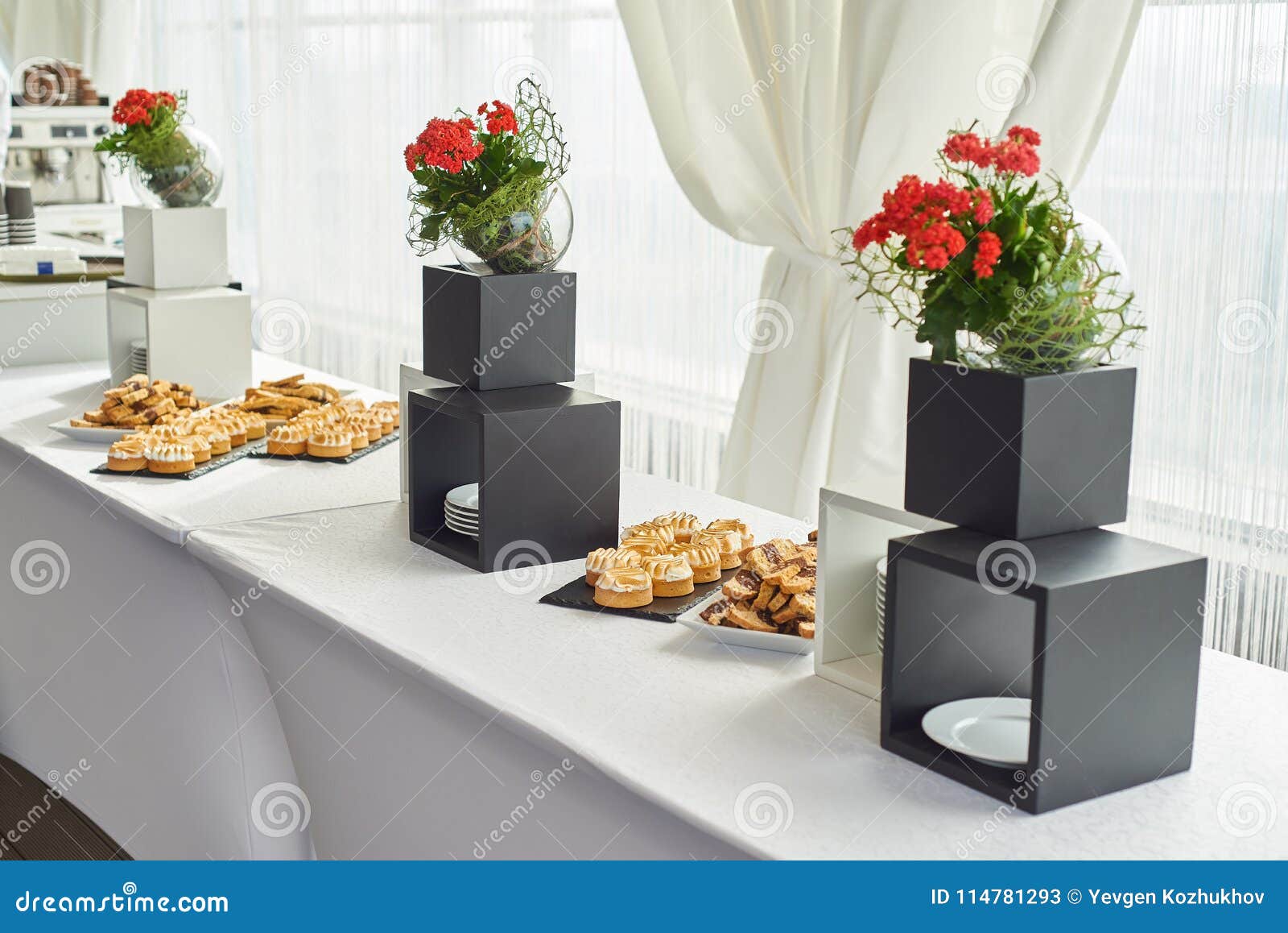Coffee break cake stock image. Image of tables, plates - 114781293