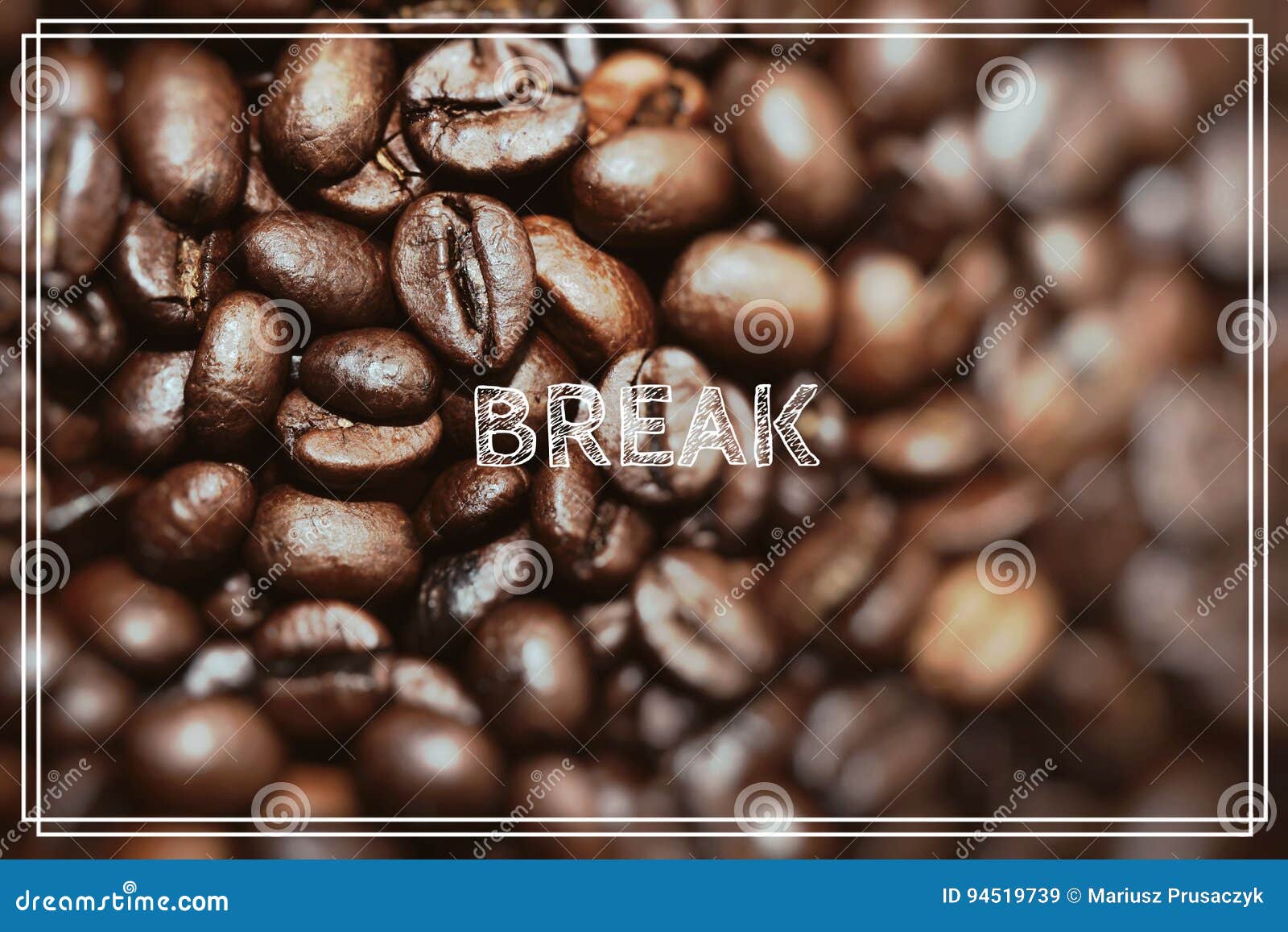 Coffee Break. Closeup of Coffee Beans Background. Stock Image - Image ...