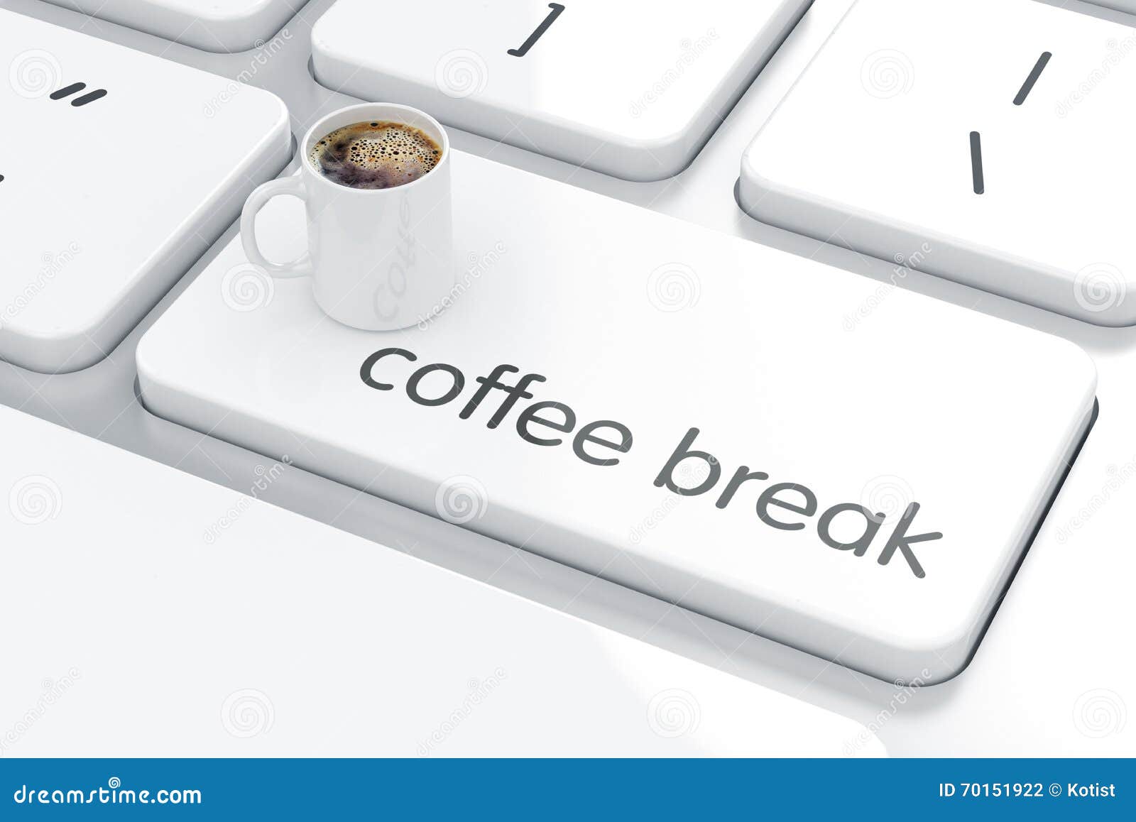Coffee break concept stock illustration. Illustration of keyboard ...