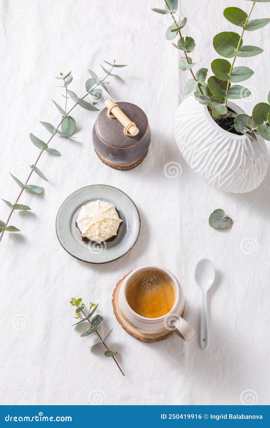 Coffee Break - Cup of Coffee with Sweet Cake or Cookie Stock Photo ...