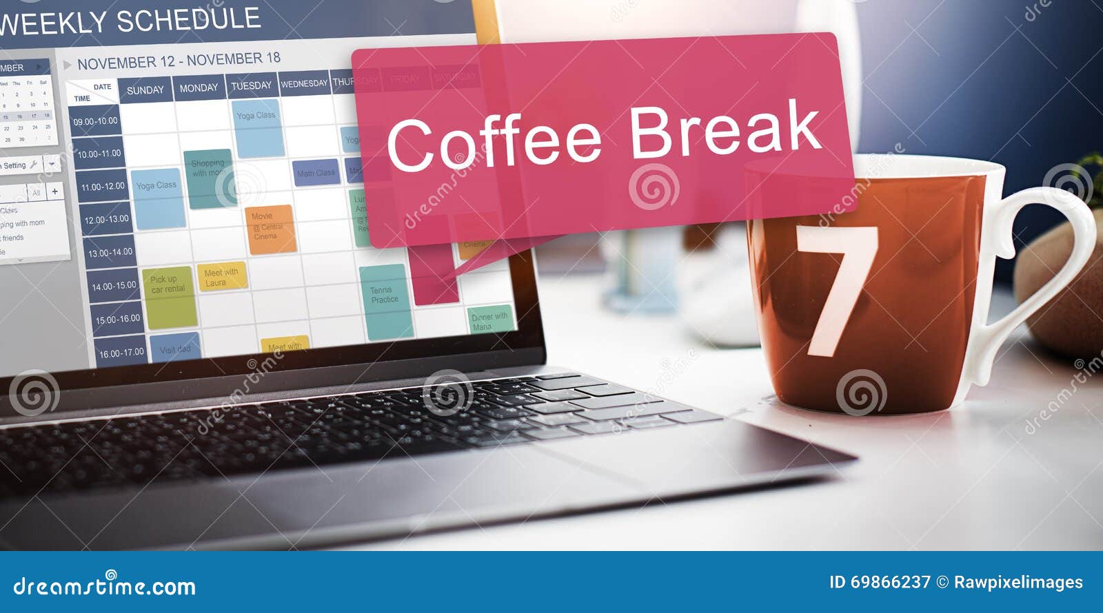 Coffee Break Enjoyment Relaxation Cafe Concept Stock Image - Image of ...