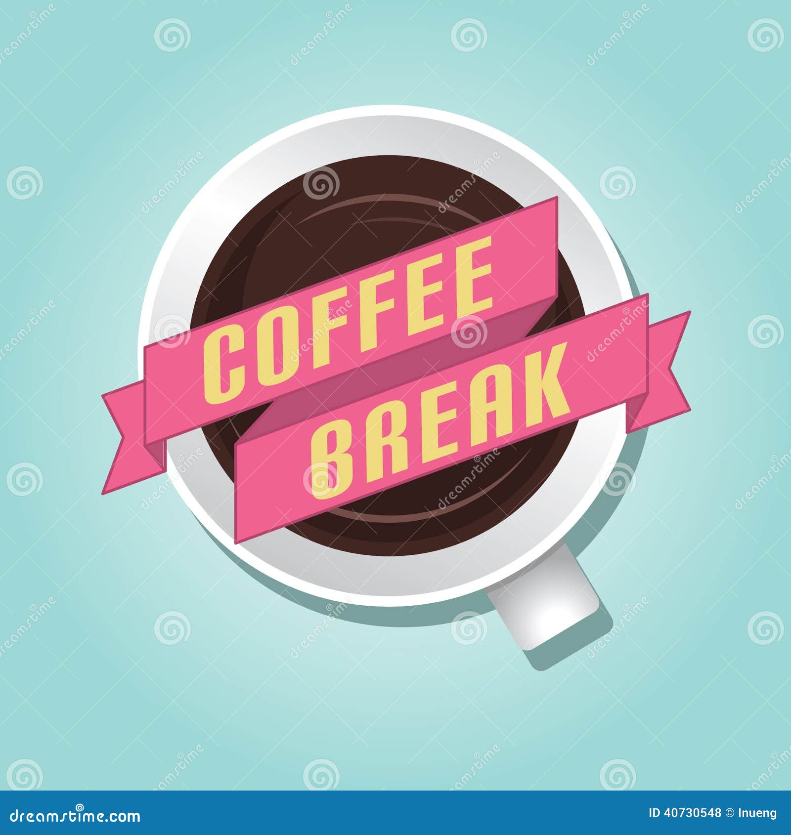 Coffee break stock vector. Illustration of shadow, vector - 40730548