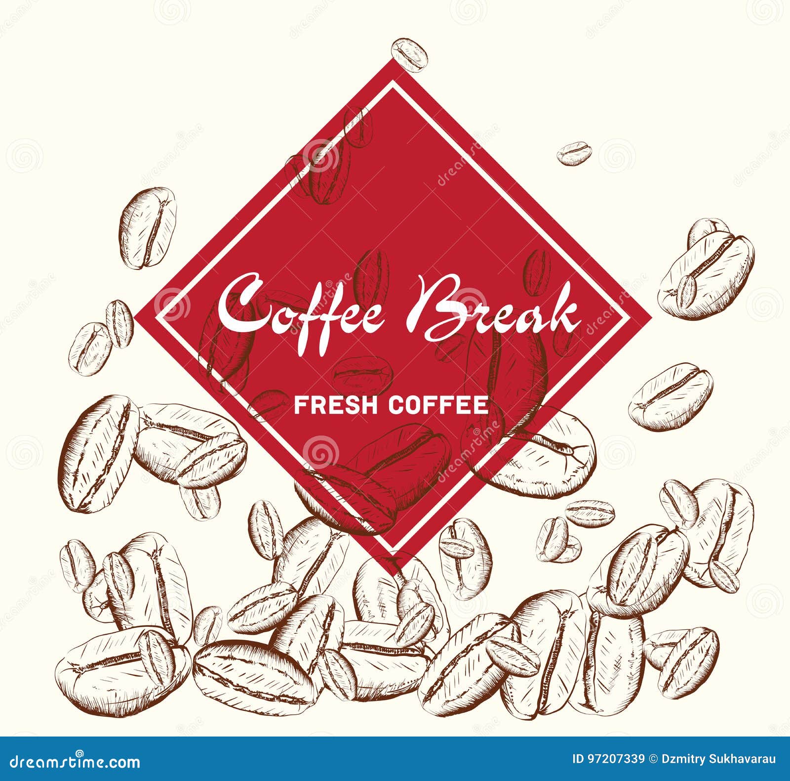 Coffee Break. Fresh coffee stock vector. Illustration of choice - 97207339