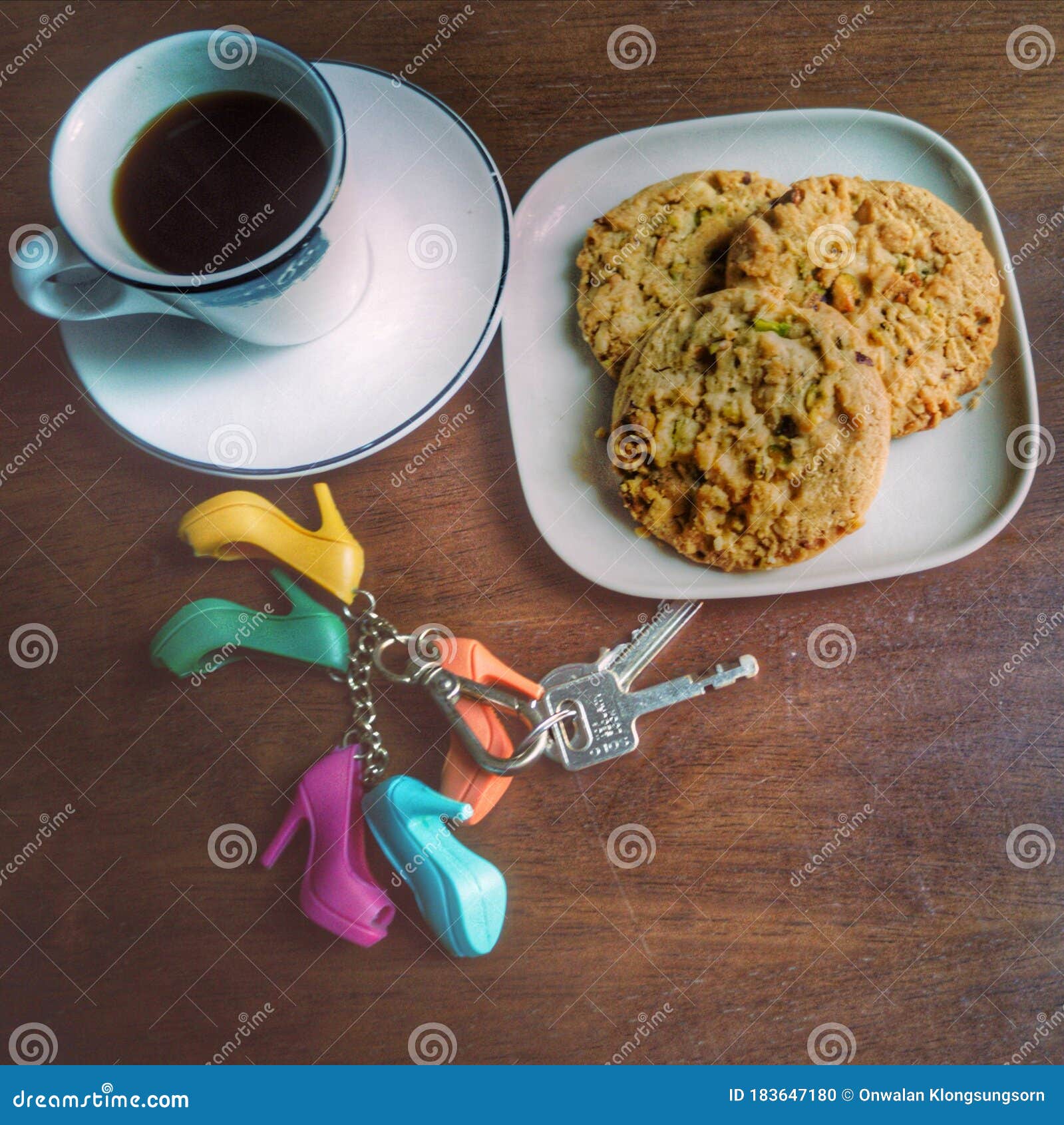 Coffee Break with Fruit Cookies Stock Photo - Image of cookies, fruit ...
