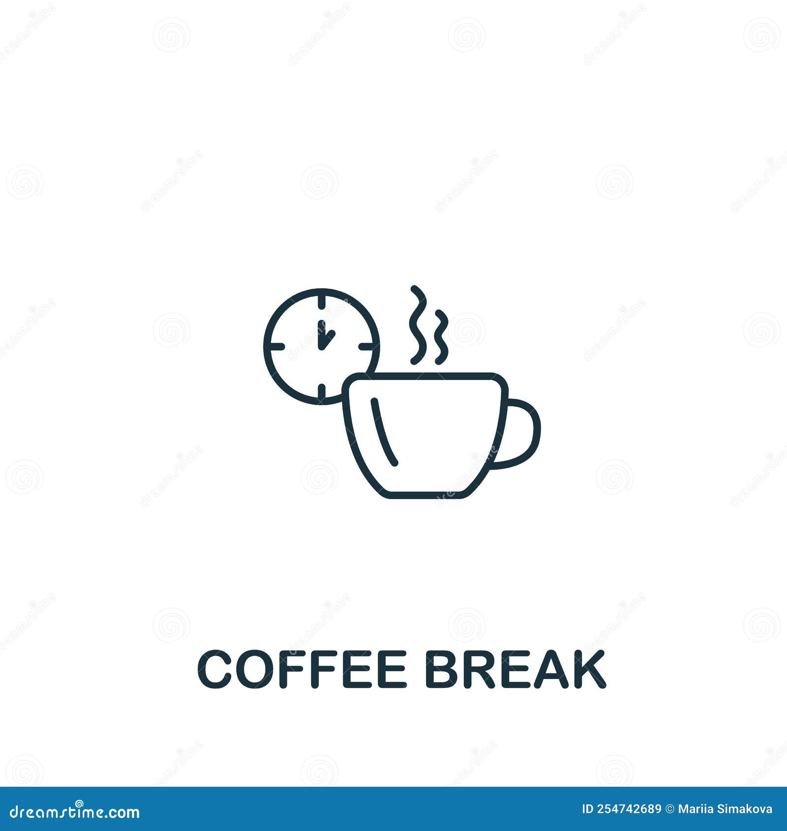 Coffee Break Icon. Line Simple Icon for Templates, Web Design and ...