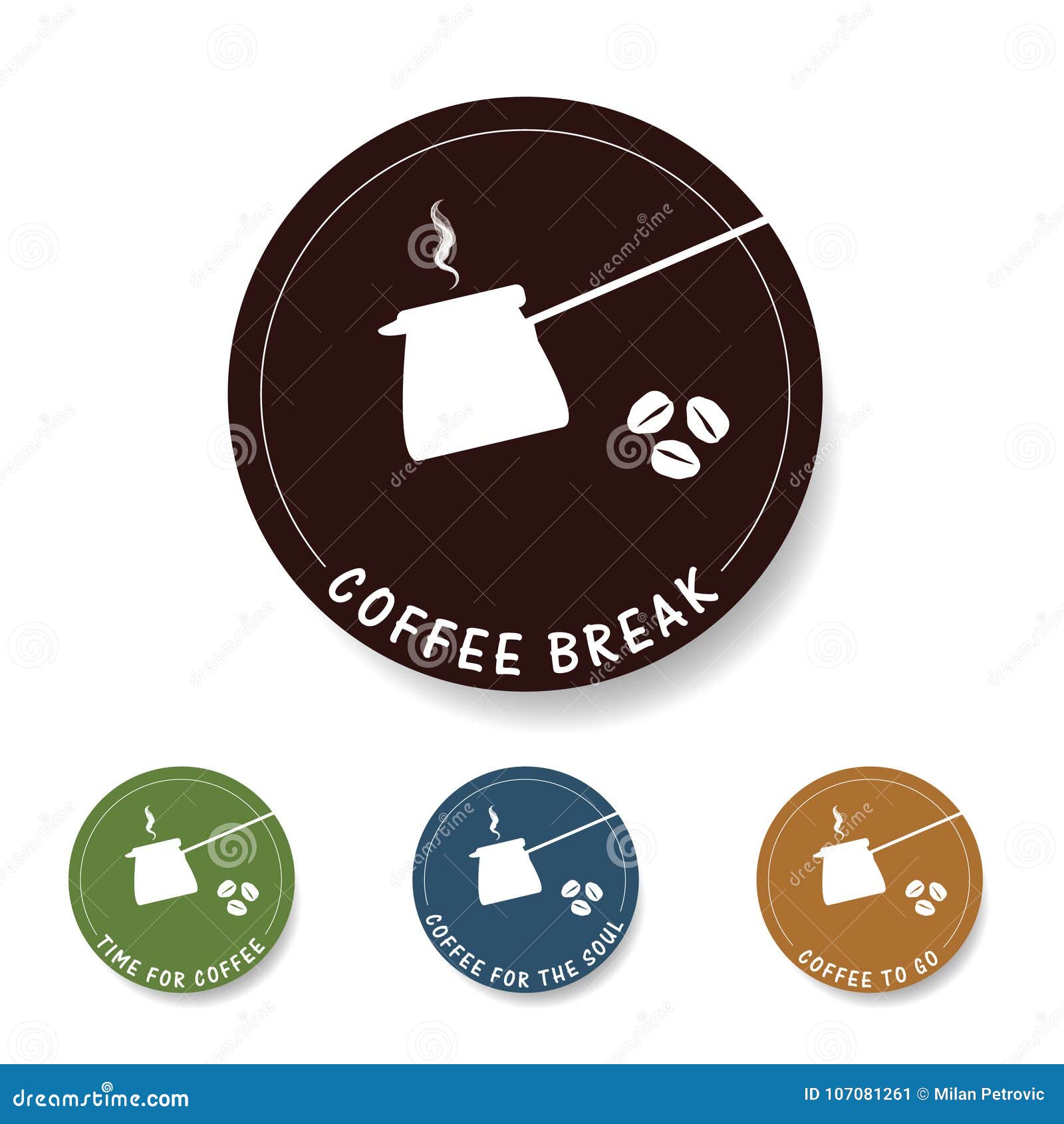 Coffee Break Icon Illustration Stock Vector - Illustration of drink ...
