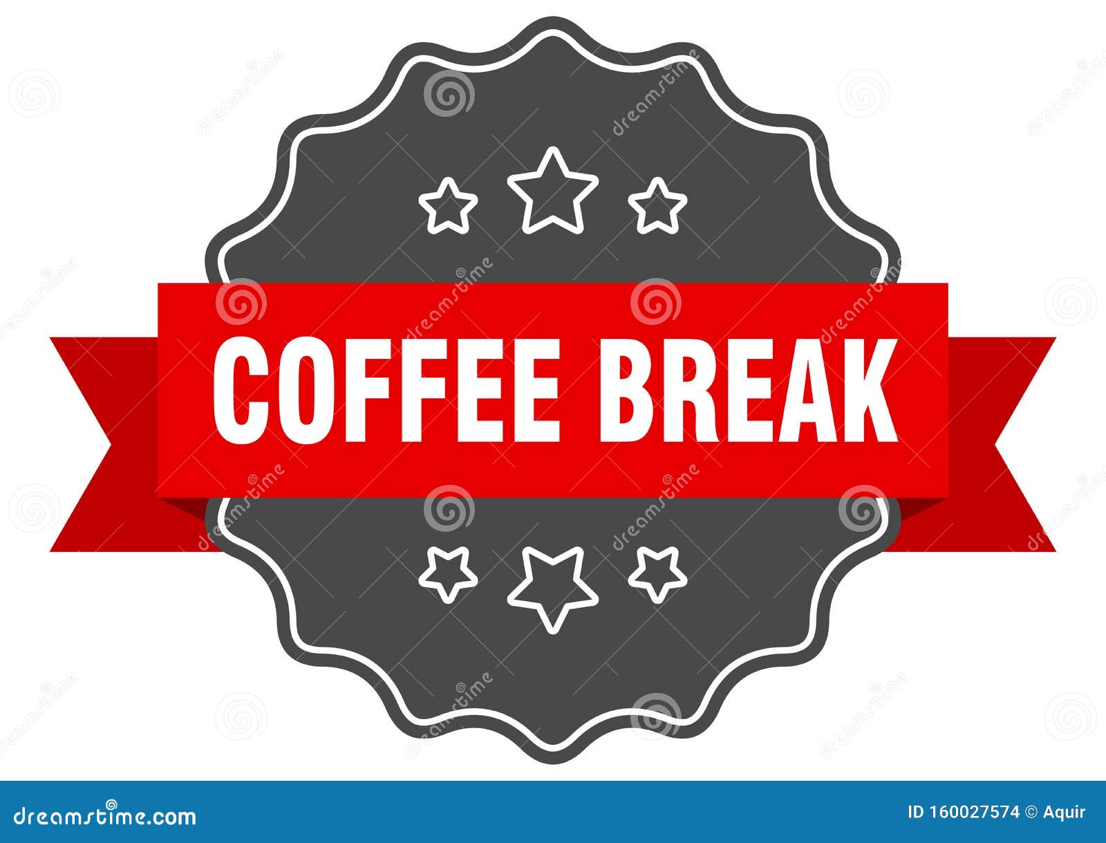 Coffee break label stock vector. Illustration of sign - 160027574