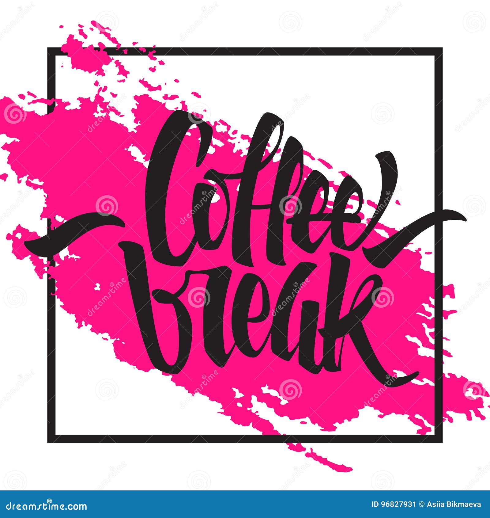 Coffee Break Lettering. Modern Handwritten Poster. Beautiful Typography ...