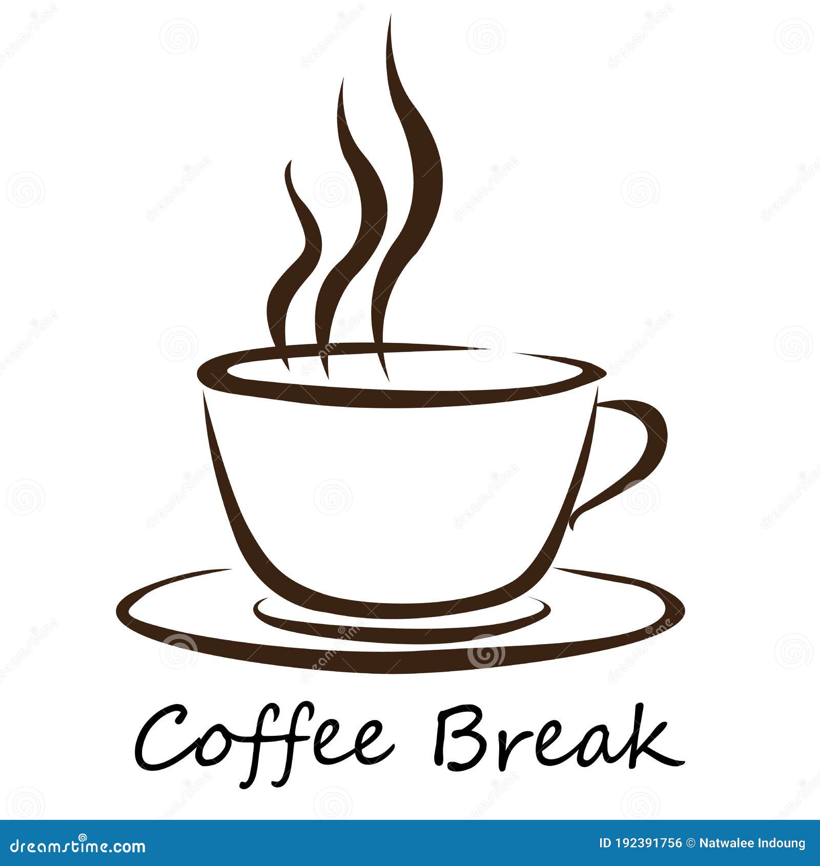 Coffee Break Logotype Design.Coffee Symbol Vector Icon Stock Vector ...