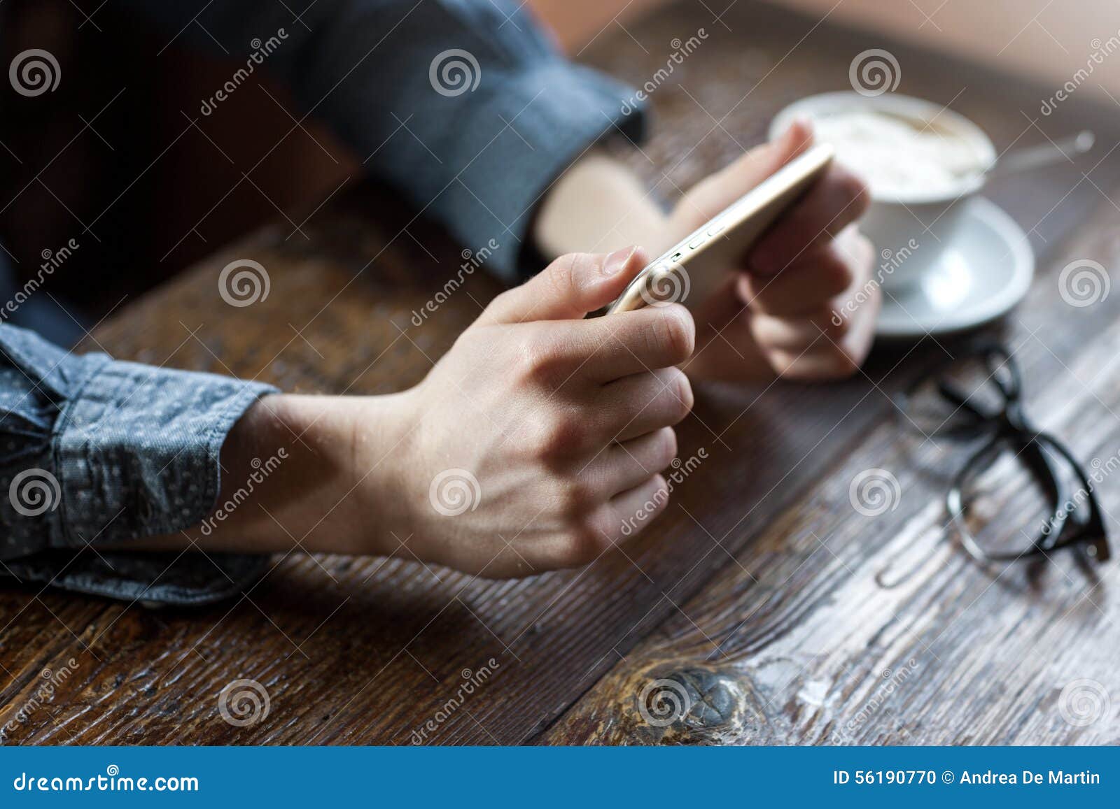 Coffee Break with Mobile Phone Stock Photo - Image of coffee, smart ...
