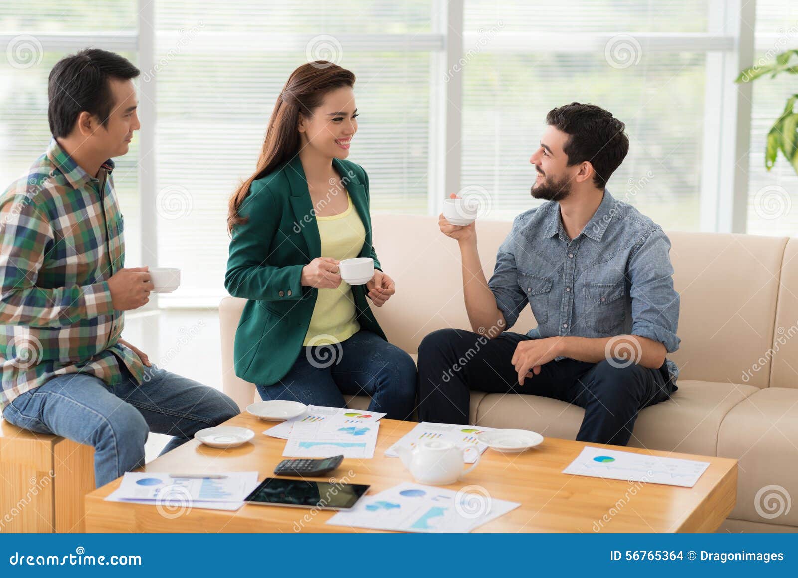 Coffee break stock photo. Image of group, drink, asian - 56765364