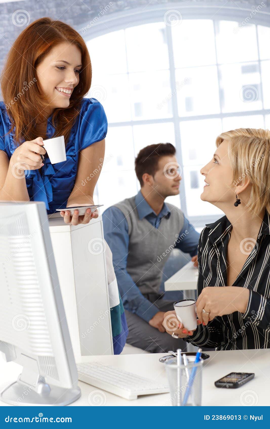 Coffee break in office stock image. Image of elegance - 23869013