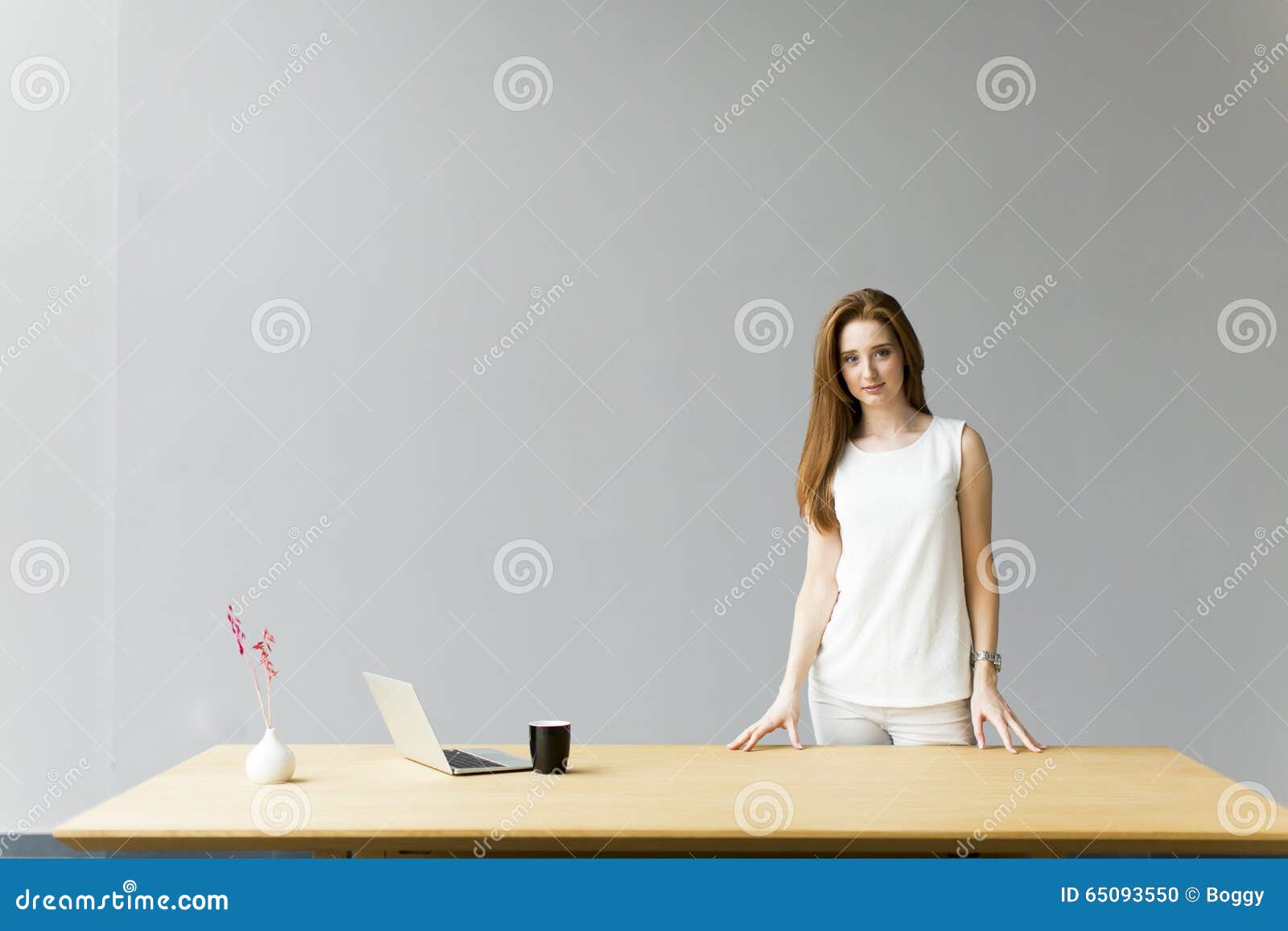 Coffee break in office stock photo. Image of female, office - 65093550