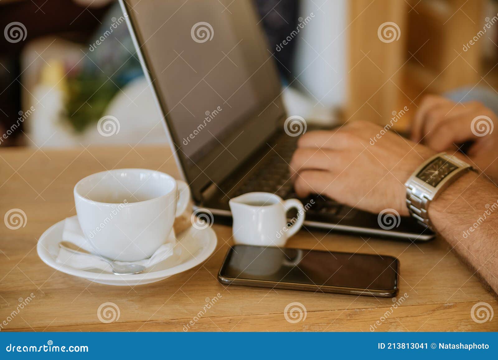 Coffee Break in the Office stock image. Image of work - 213813041