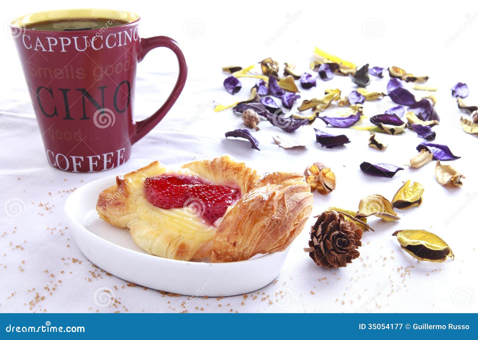 Coffee break with pastry stock image. Image of beautiful - 35054177