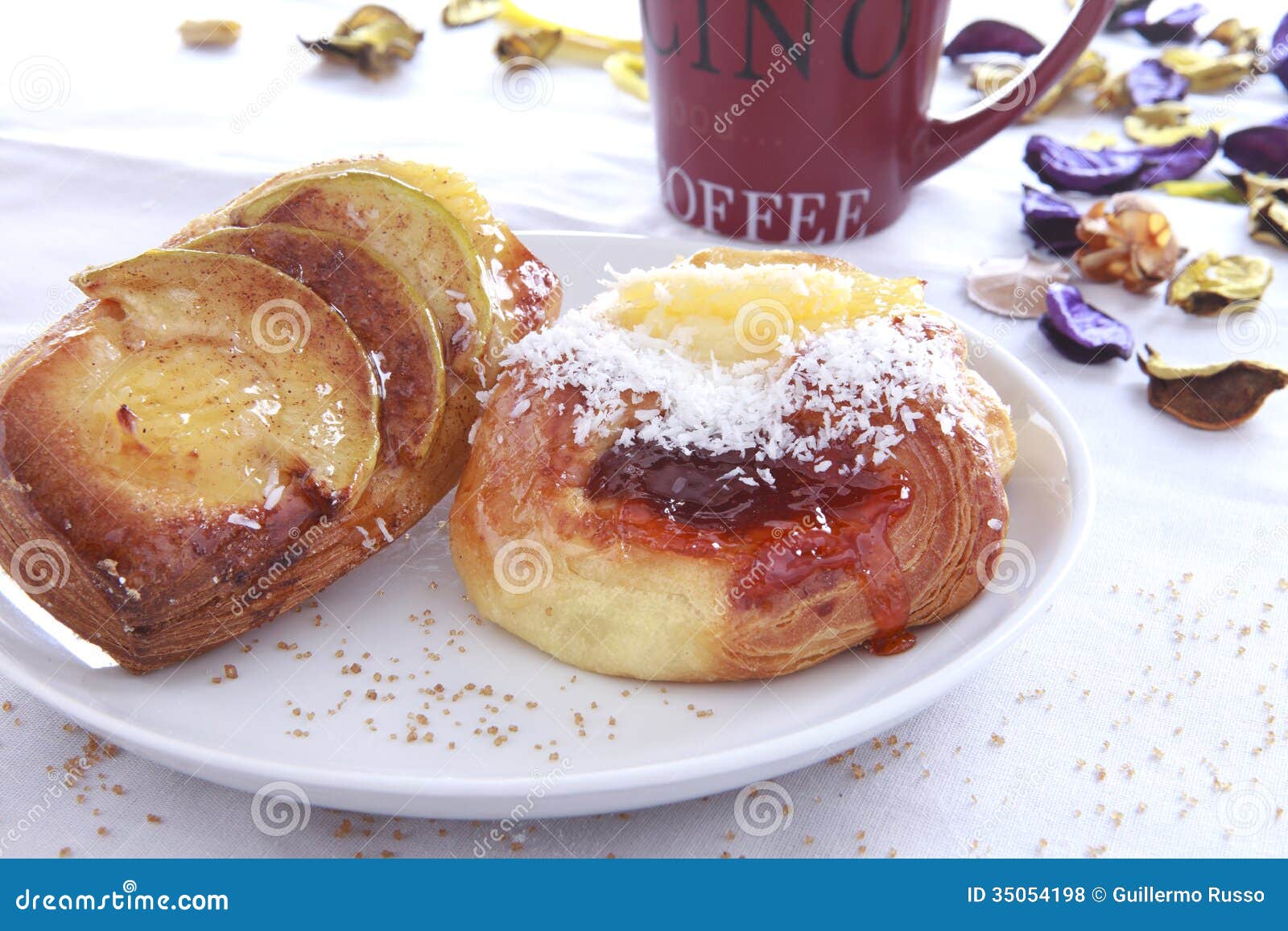 Coffee break with pastry stock photo. Image of food, pastry - 35054198