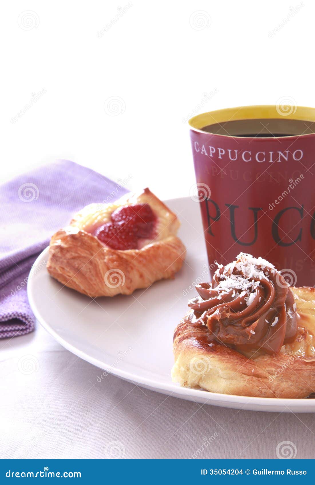 Coffee break with pastry stock photo. Image of spain - 35054204