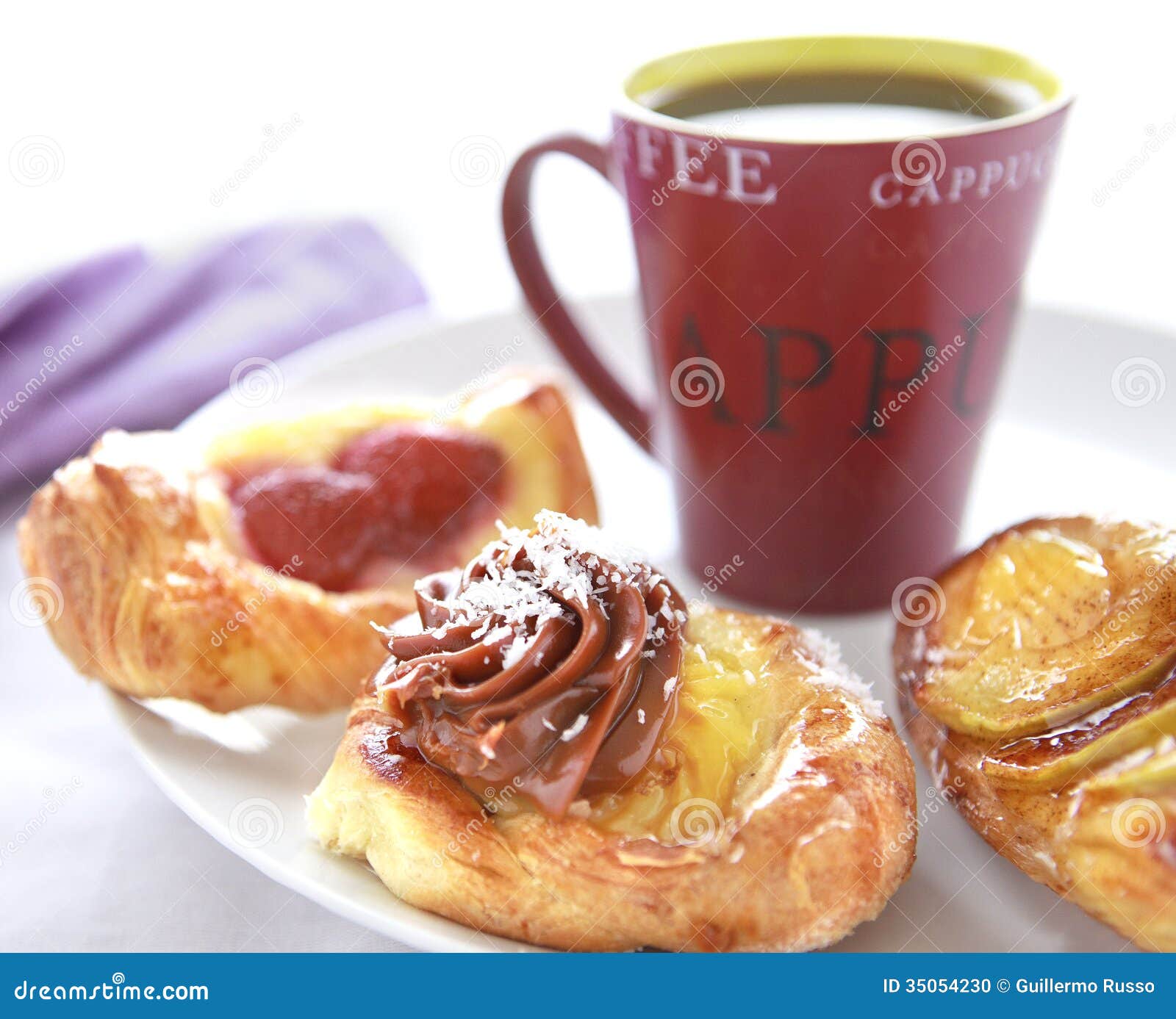 Coffee break with pastry stock photo. Image of pastry - 35054230