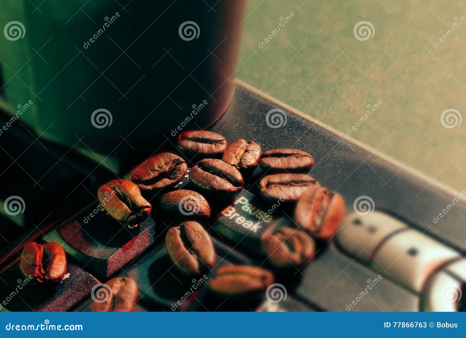 Coffee break (pause) stock image. Image of break, bean - 77866763