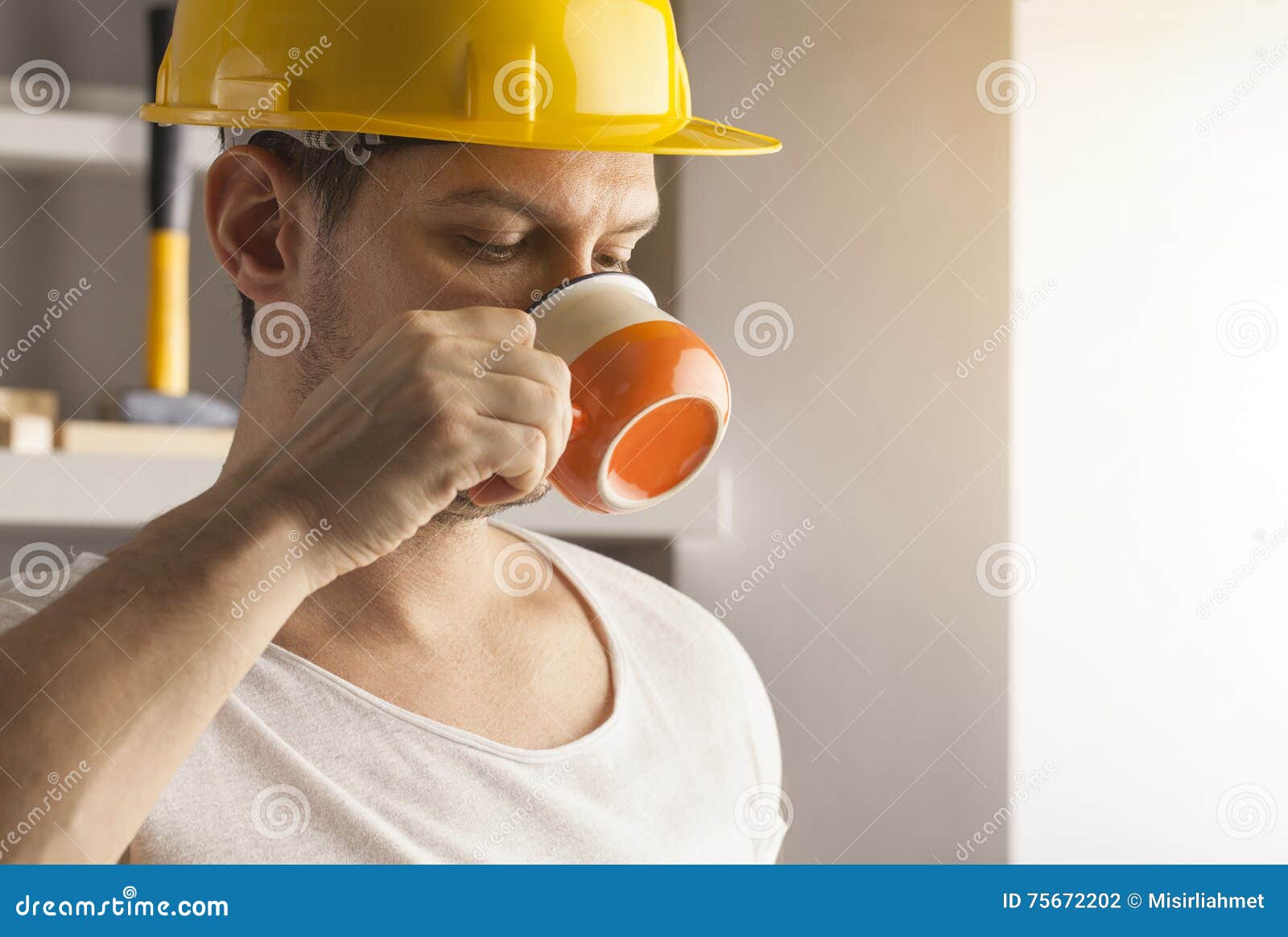 Coffee break stock photo. Image of working, closeup, caucasian - 75672202