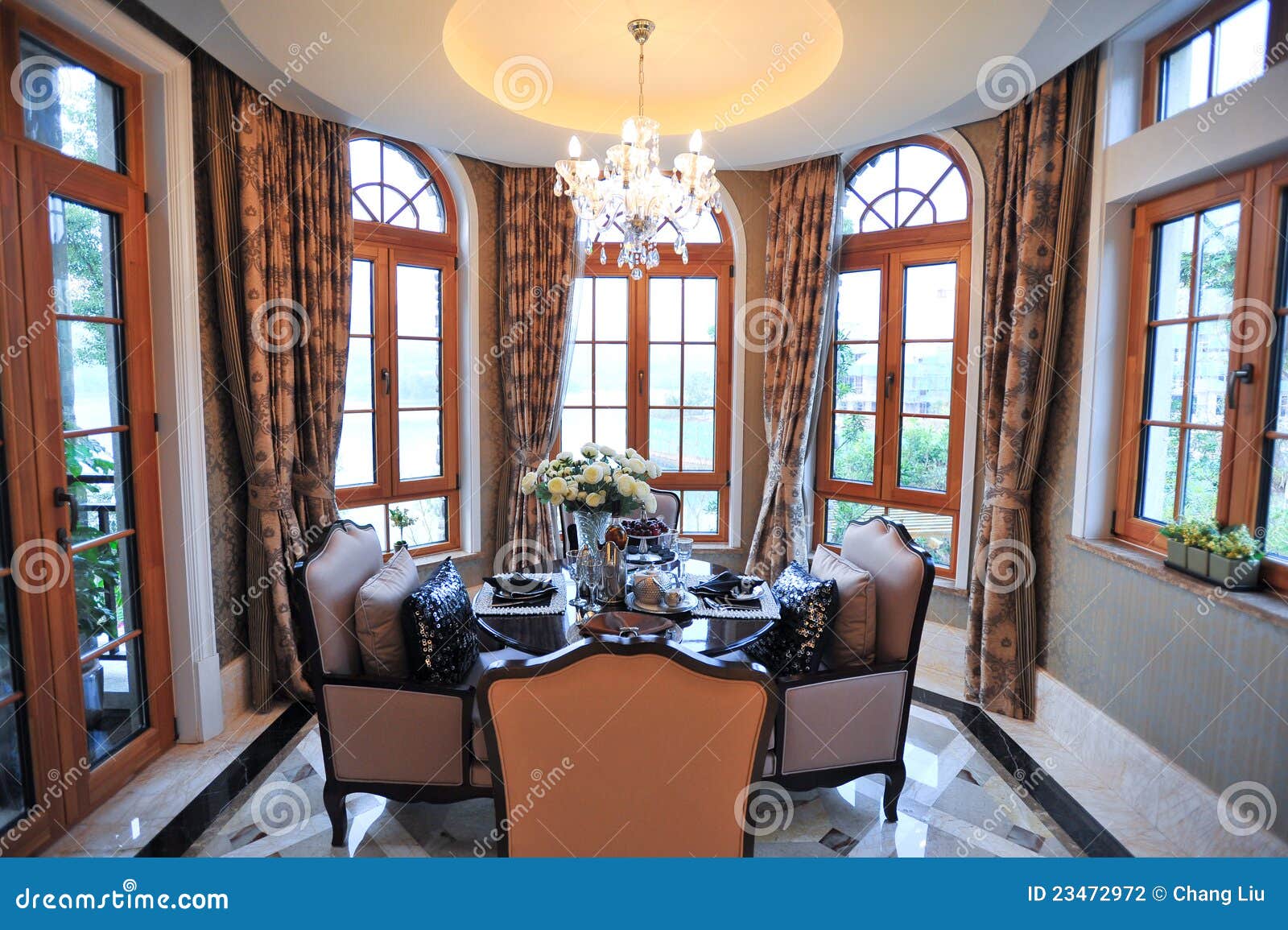 Coffee Break Room in a Mansion Stock Photo - Image of furniture, decor ...