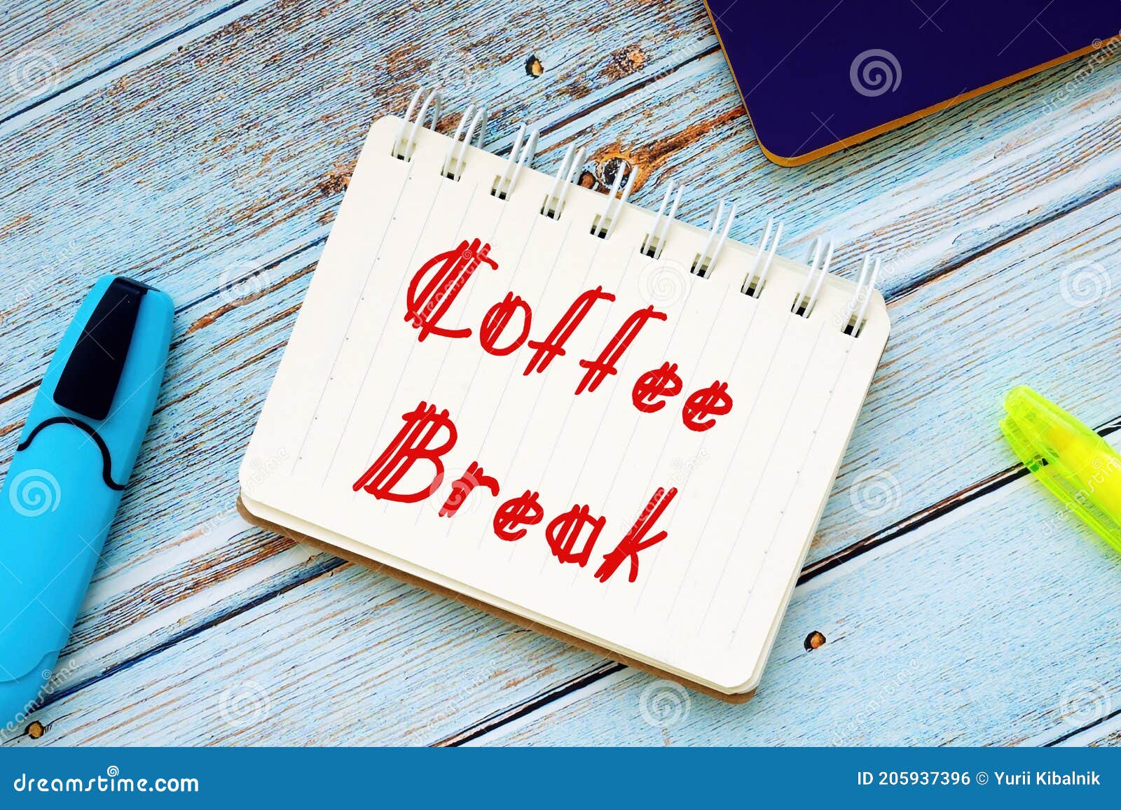 Coffee Break Sign on the Sheet Stock Photo - Image of poor, save: 205937396